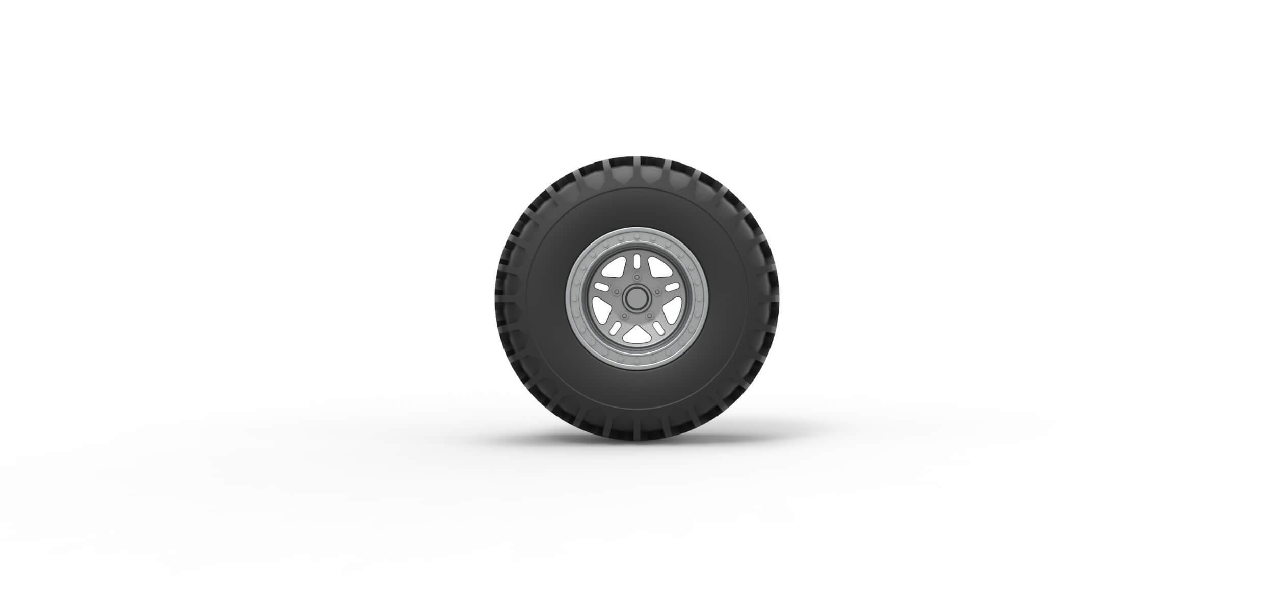 Wheel of Uphill Sand Racing Dragster V2 1:25 - 3D Model by TechItemsRock