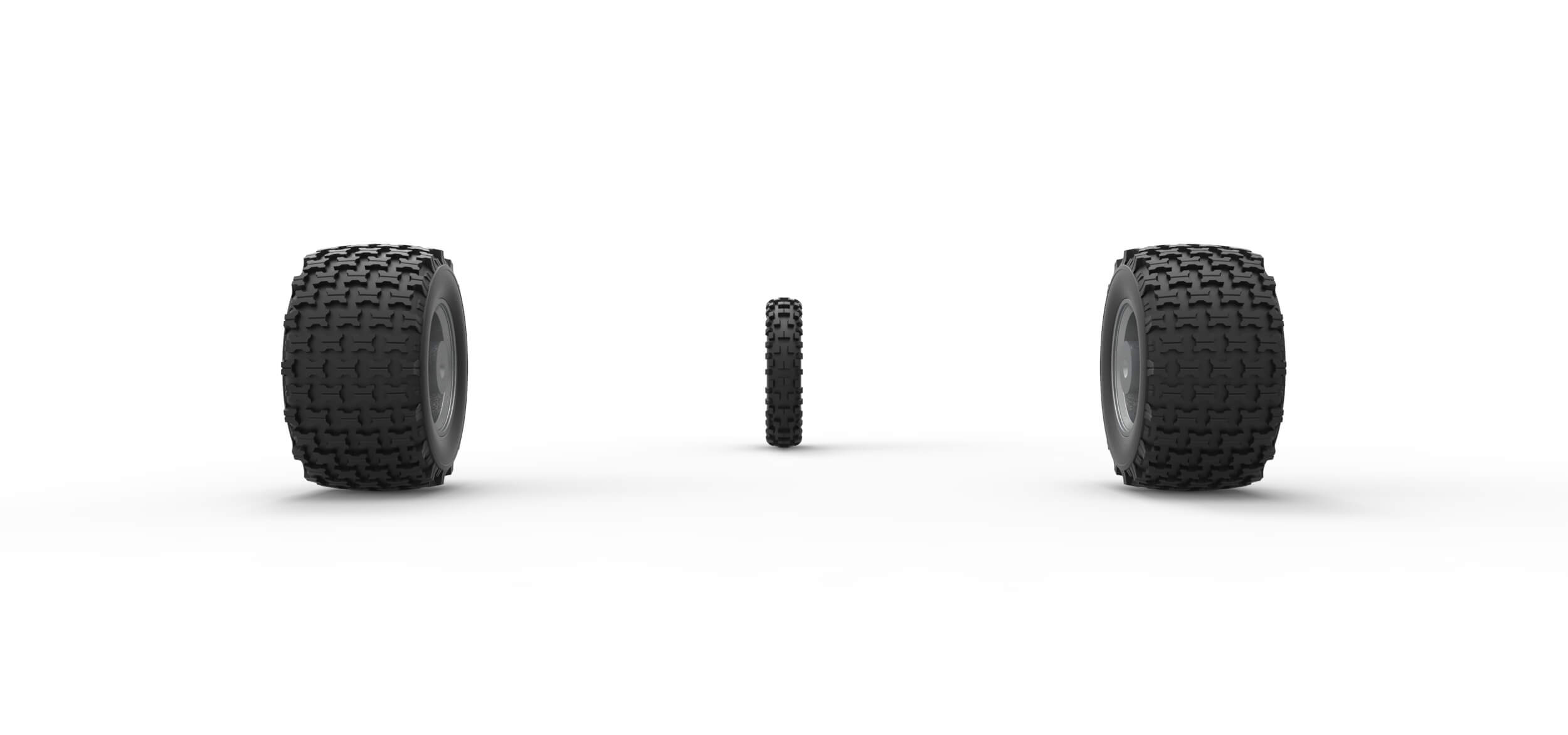 Wheel Set of Ape Car Proto for Dirt Scale 1:25 - 3D Model by TechItemsRock
