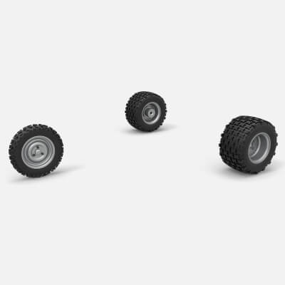 Wheel Set of Ape Car Proto for Dirt Scale 1:25 - 3D Model by TechItemsRock