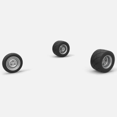 Wheel Set of Ape Car Proto Scale 1:25 - 3D Model by TechItemsRock