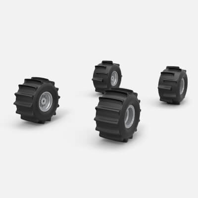 Wheel Set of Formula Off Road Scale 1:25 - 3D Model by TechItemsRock