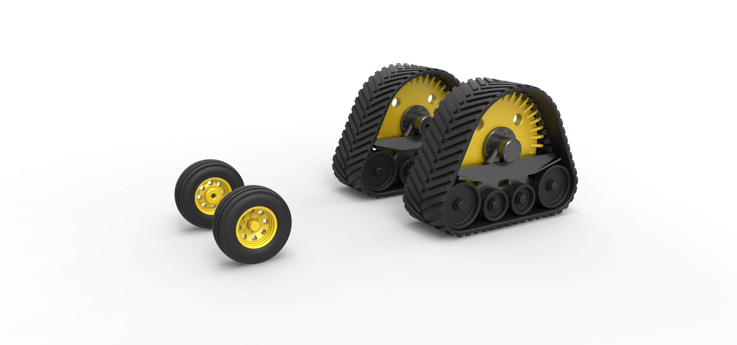 Wheel Set of Pro Stock Pulling Tractor V2 Scale 1:25 - 3D Model by ...