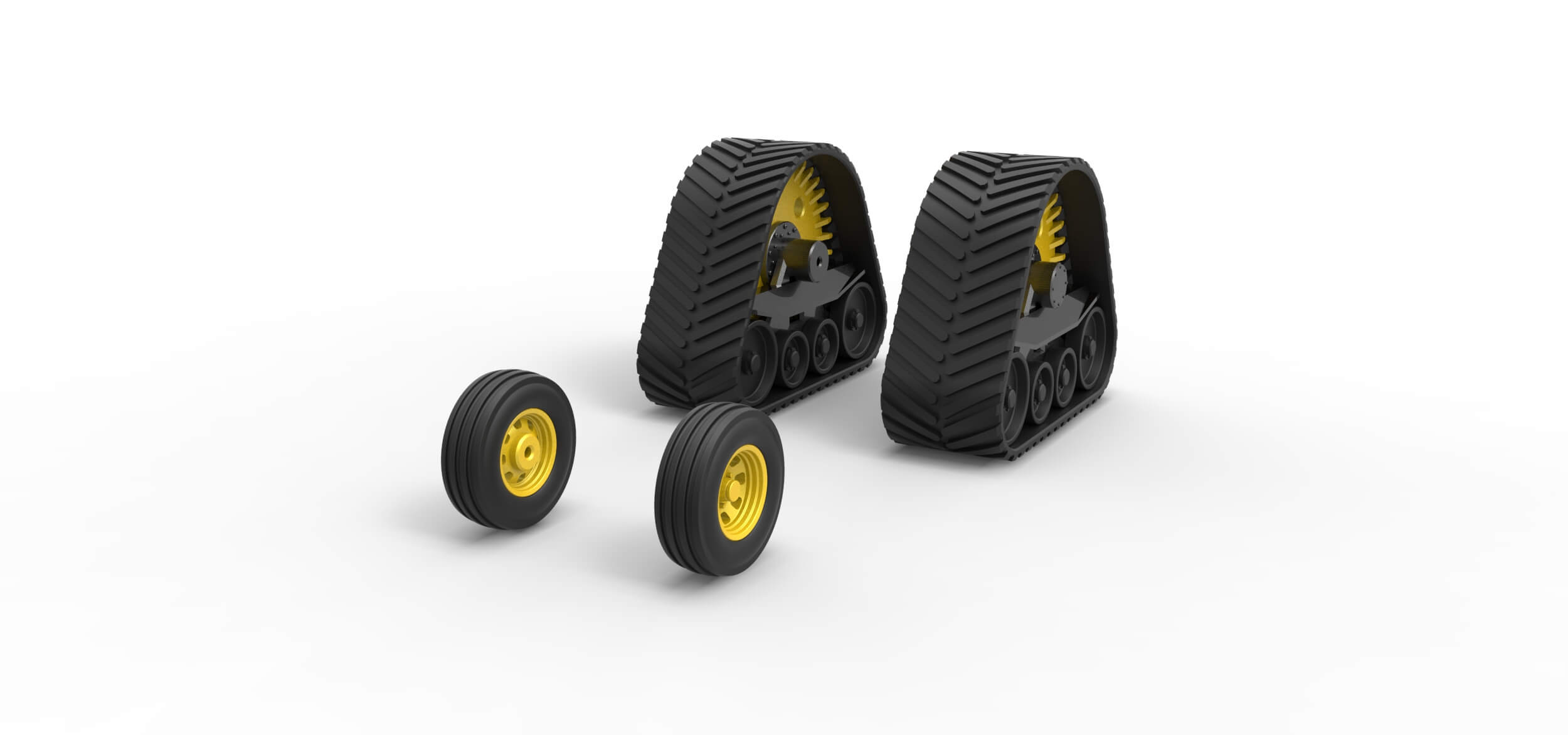 Wheel Set of Pro Stock Pulling Tractor V2 Scale 1:25 - 3D Model by ...