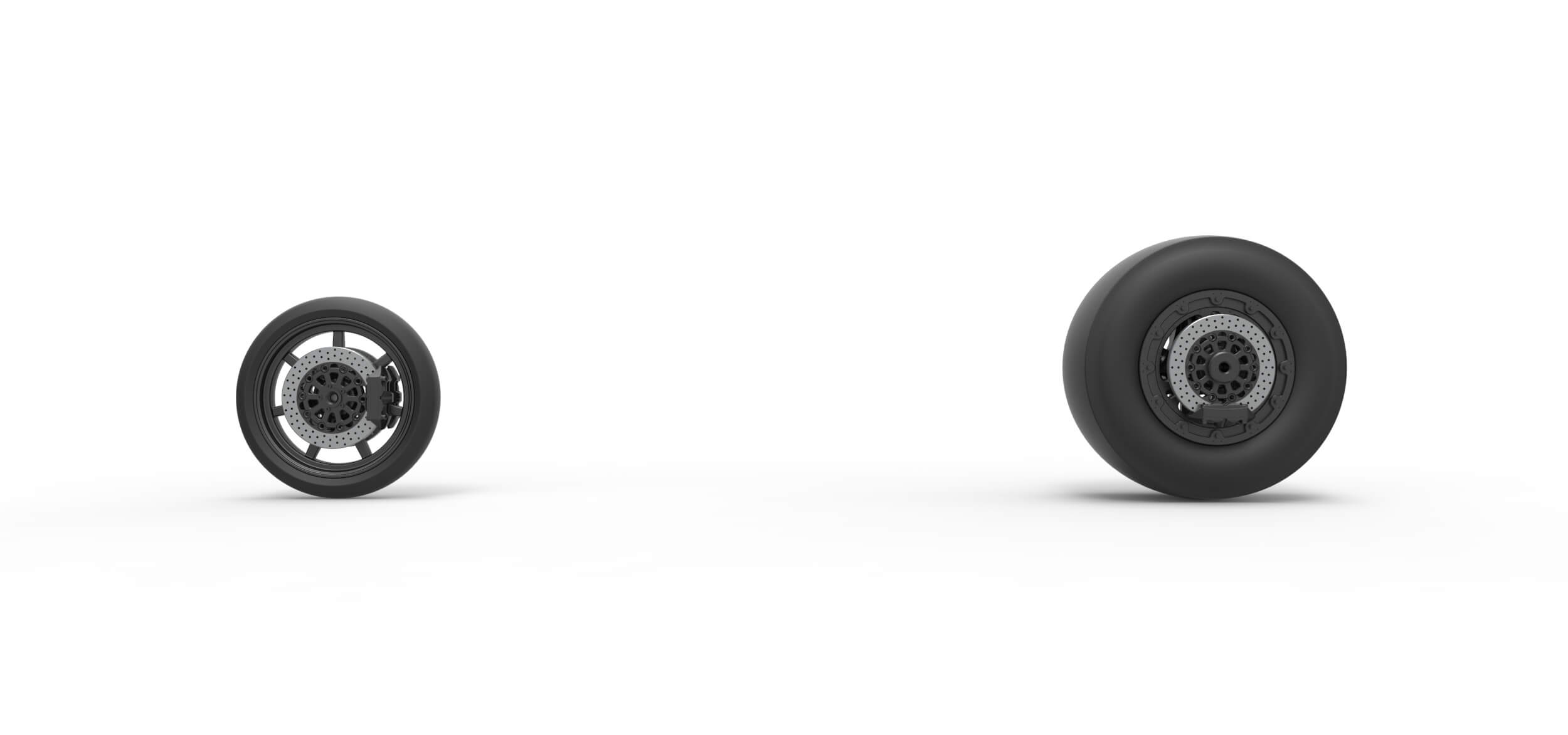 Wheel Set of Top Fuel Dragster Motorcycle 1:25 - 3D Model by TechItemsRock