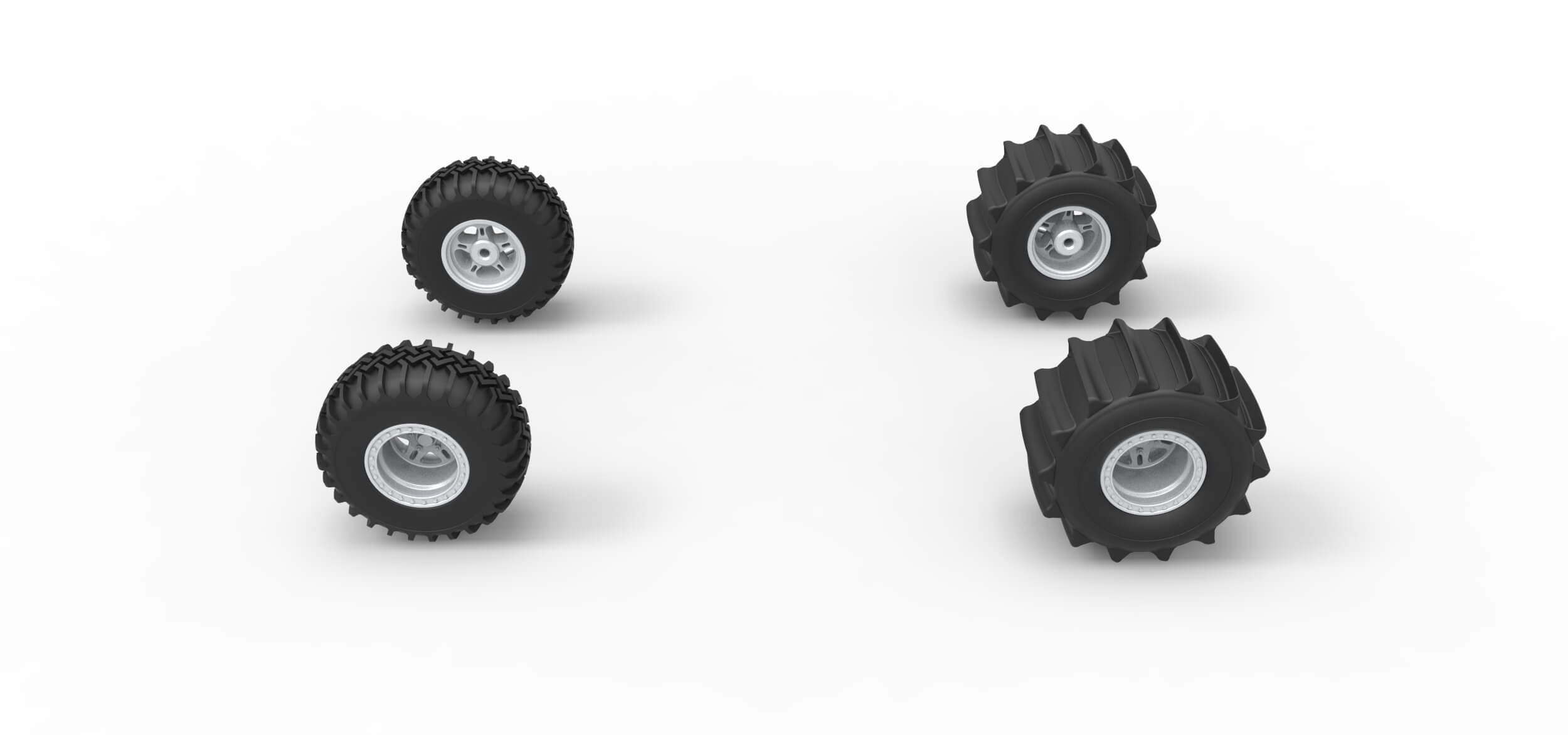 Wheel Set of Uphill Sand Racing Dragster Scale 1:25 - 3D Model by ...