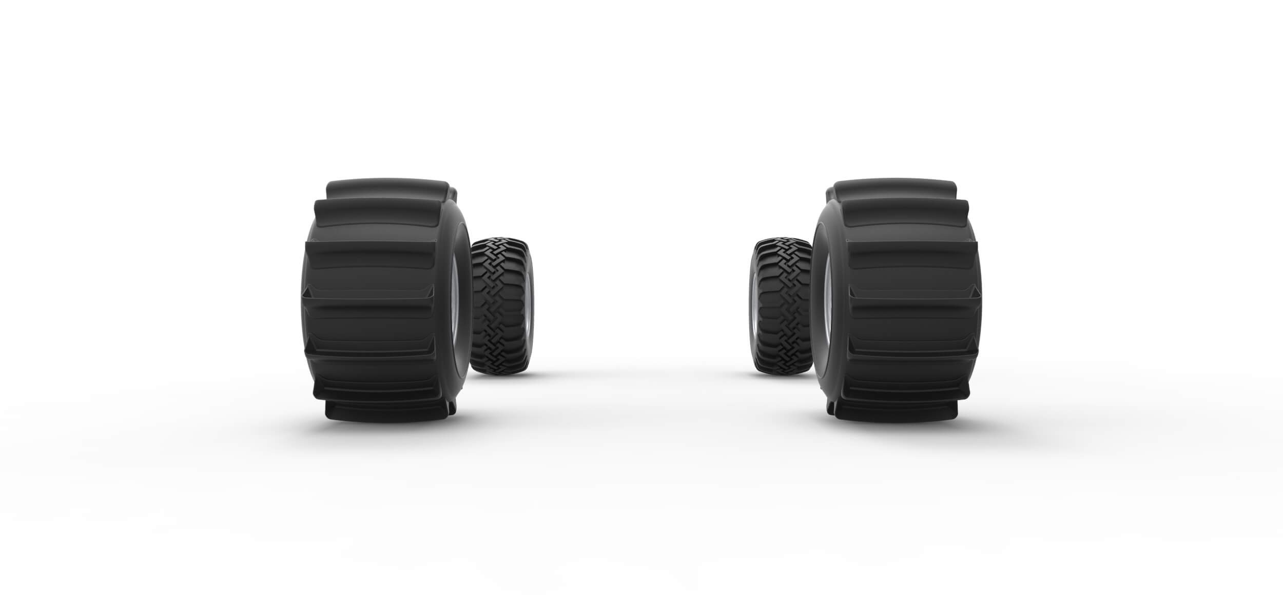 Wheel Set of Uphill Sand Racing Dragster Scale 1:25 - 3D Model by ...