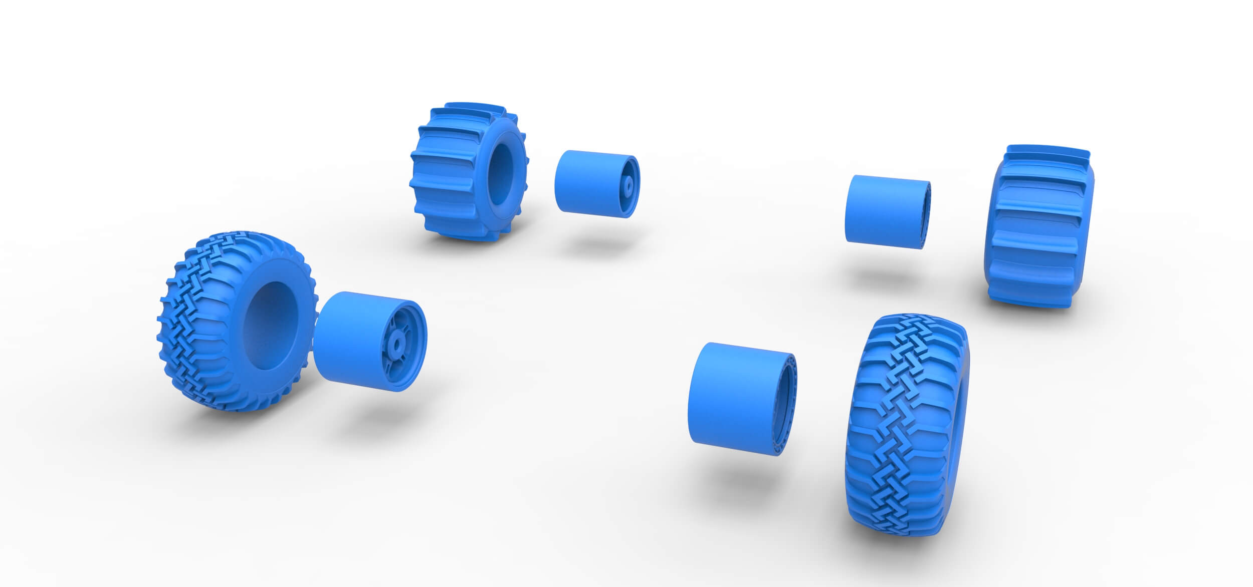 Wheel Set of Uphill Sand Racing Dragster Scale 1:25 - 3D Model by ...