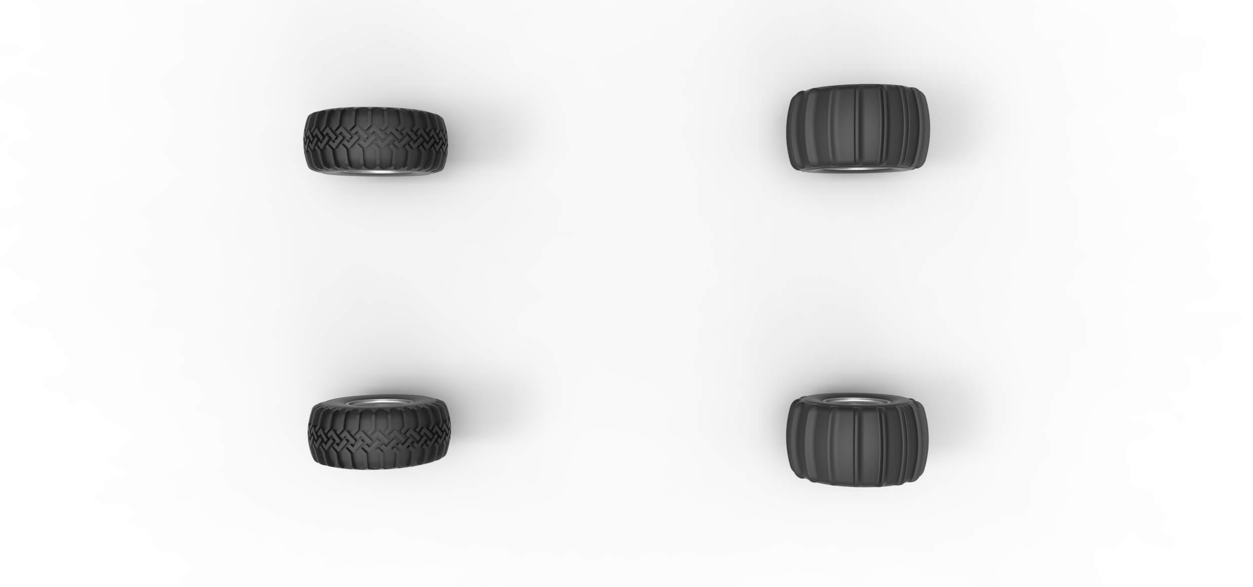 Wheel Set of Uphill Sand Racing Dragster V2 Scale 1:25 - 3D Model by ...