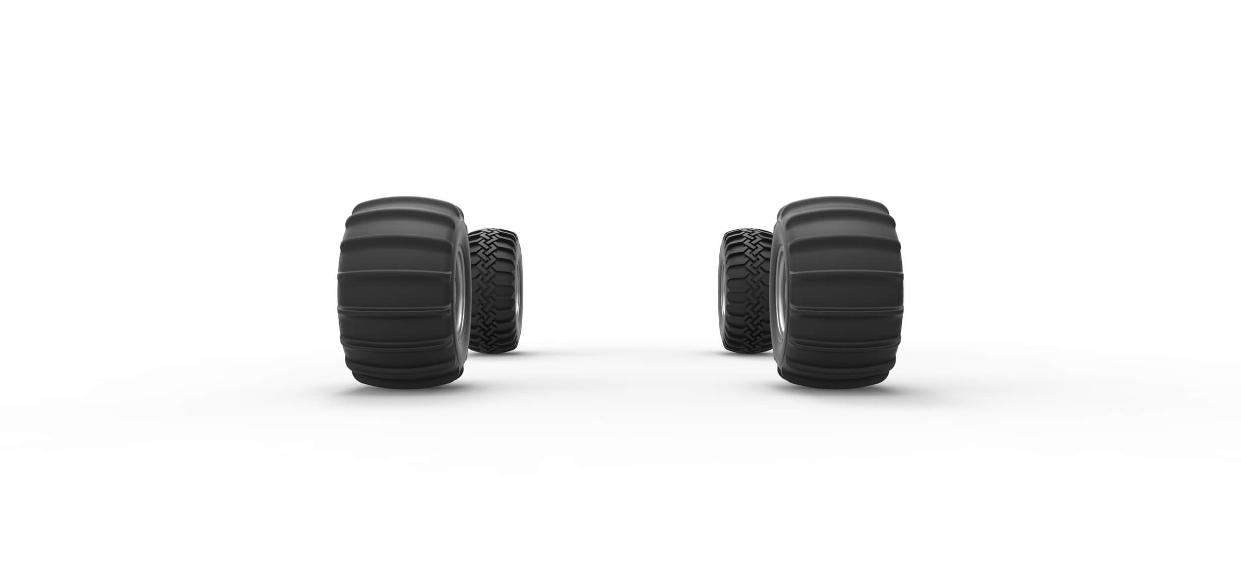 Wheel Set of Uphill Sand Racing Dragster V2 Scale 1:25 - 3D Model by ...