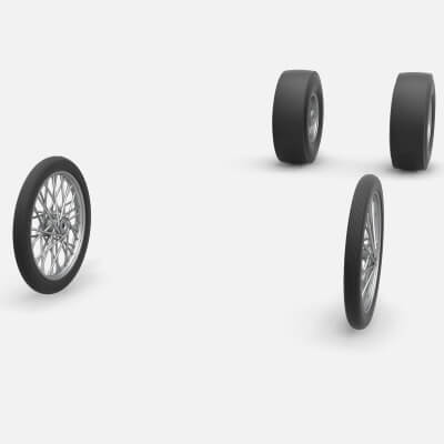 Wheel Set of Vintage Front Engine Dragster Scale 1:25 - 3D Model by ...