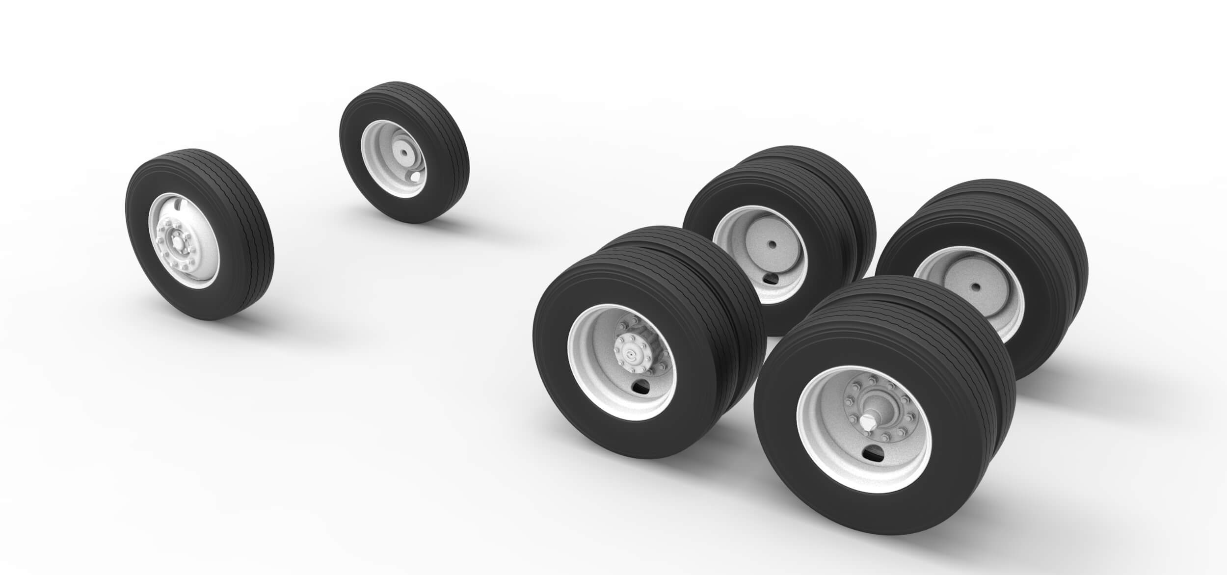 Wheel Set of Vintage Gatr Racing Semi Truck Scale 1:25 - 3D Model by ...