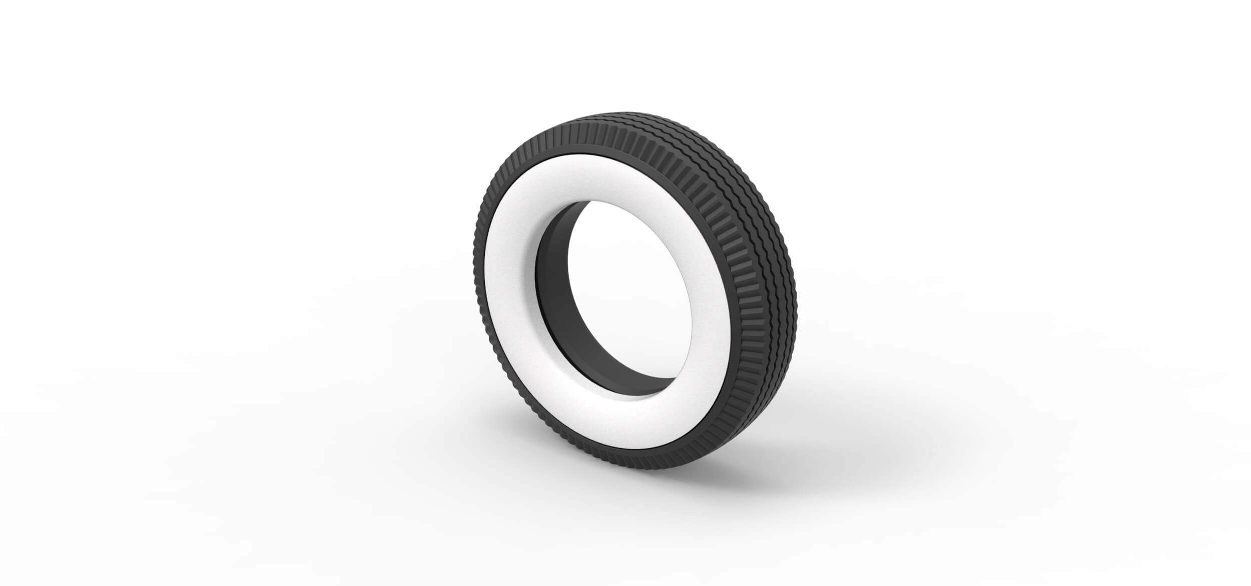 Whitewall Tire 1:25 - 3D Model by TechItemsRock