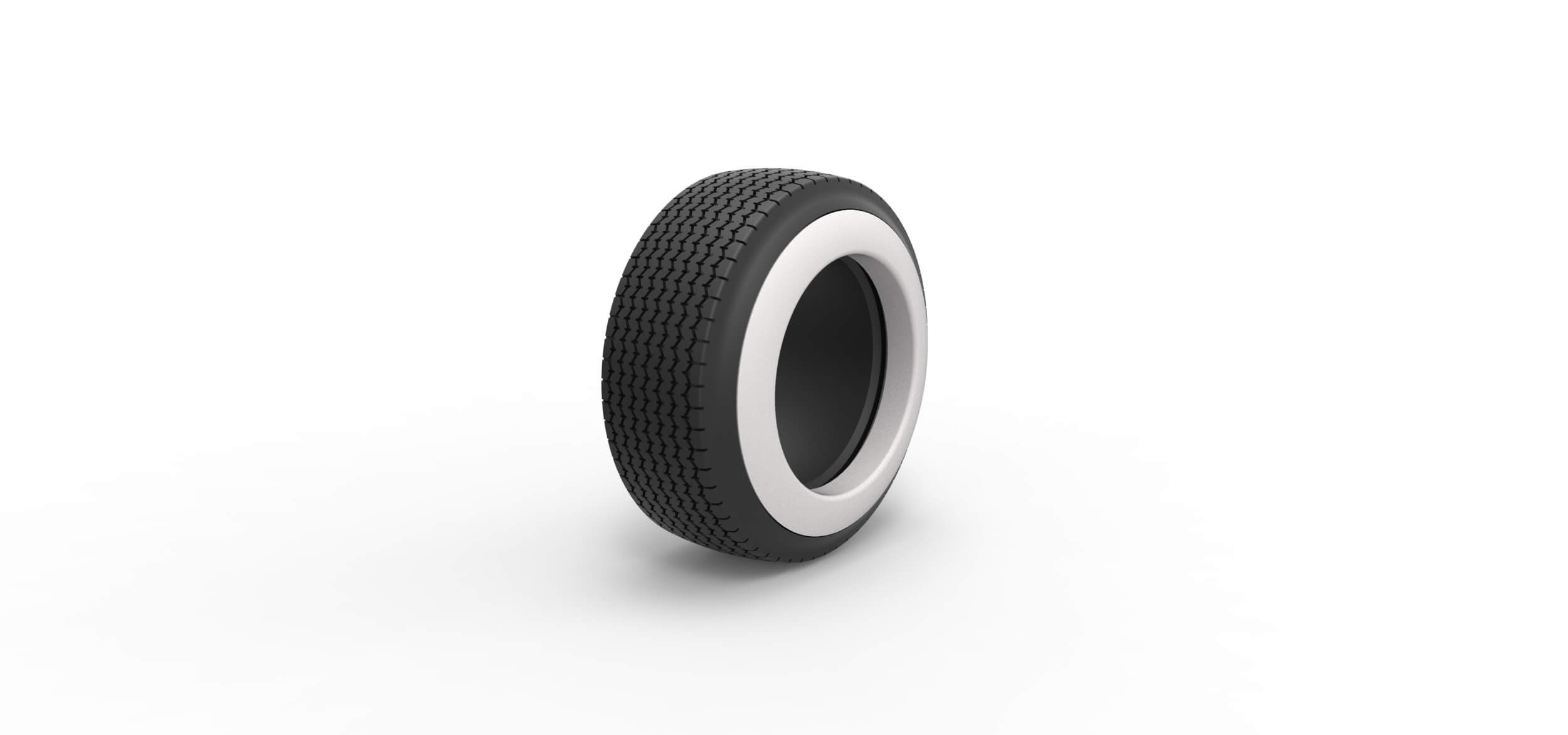 Whitewall Tire 1:25 - 3D Model by TechItemsRock