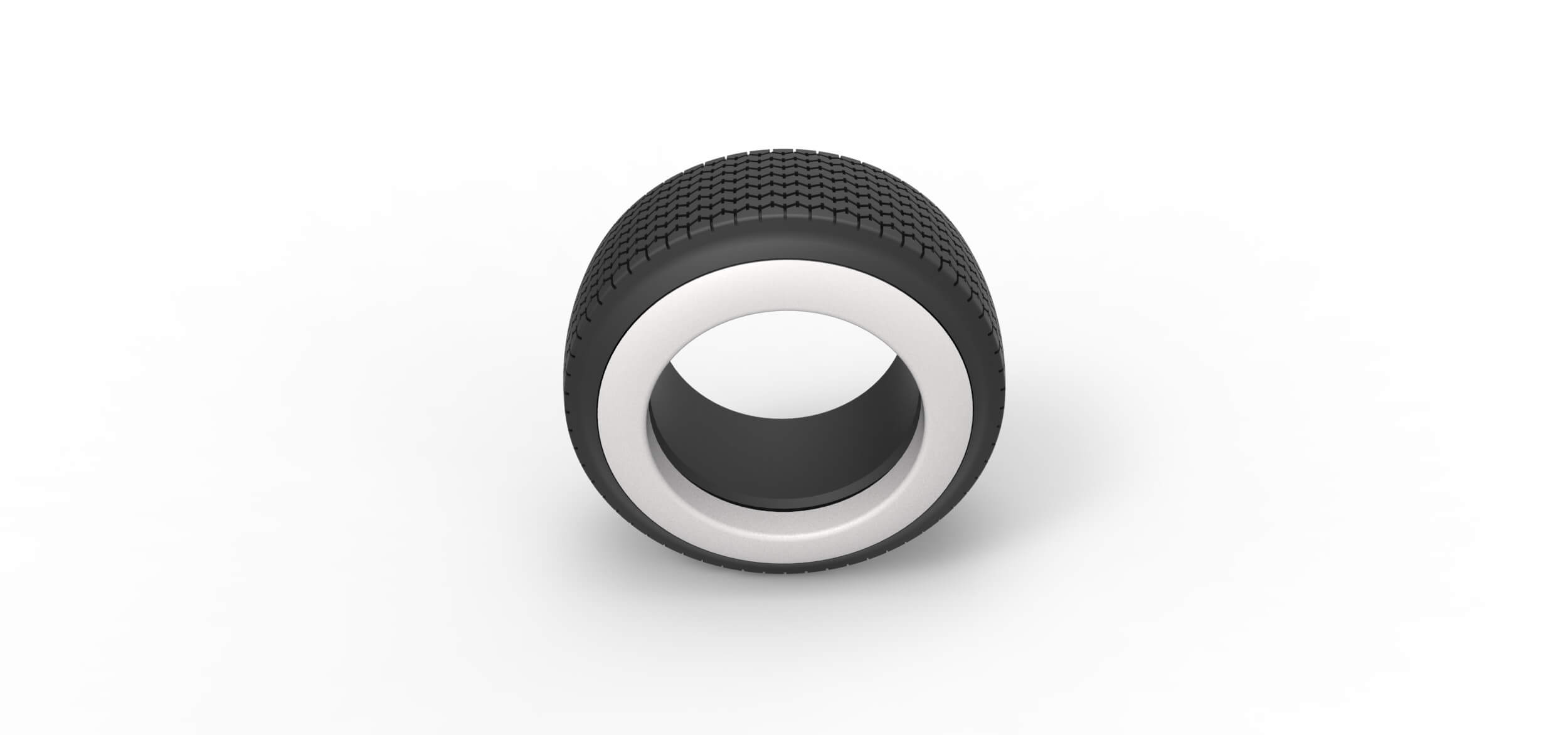 Whitewall Tire 1:25 - 3D Model by TechItemsRock