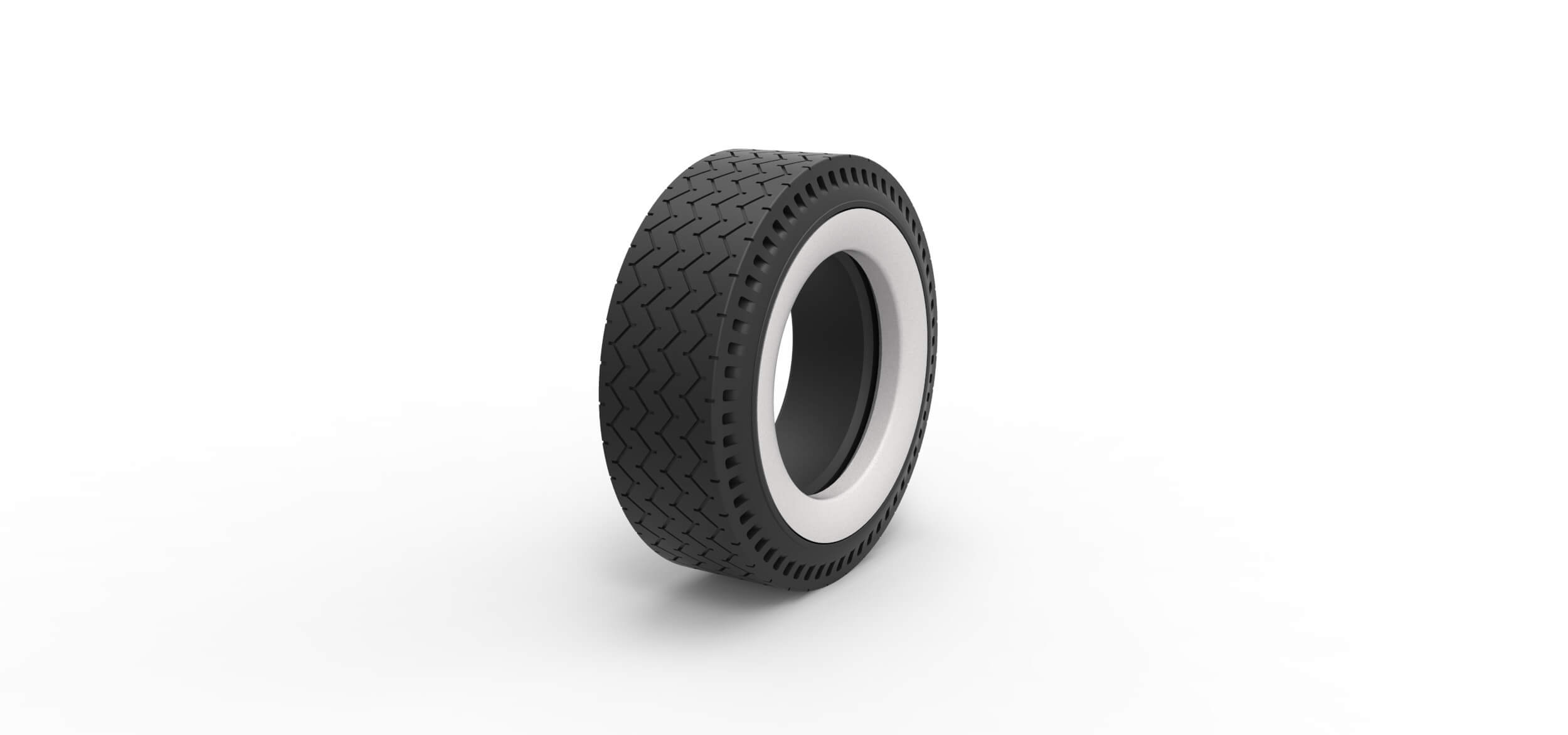 Whitewall Tire 1:25 - 3D Model by TechItemsRock