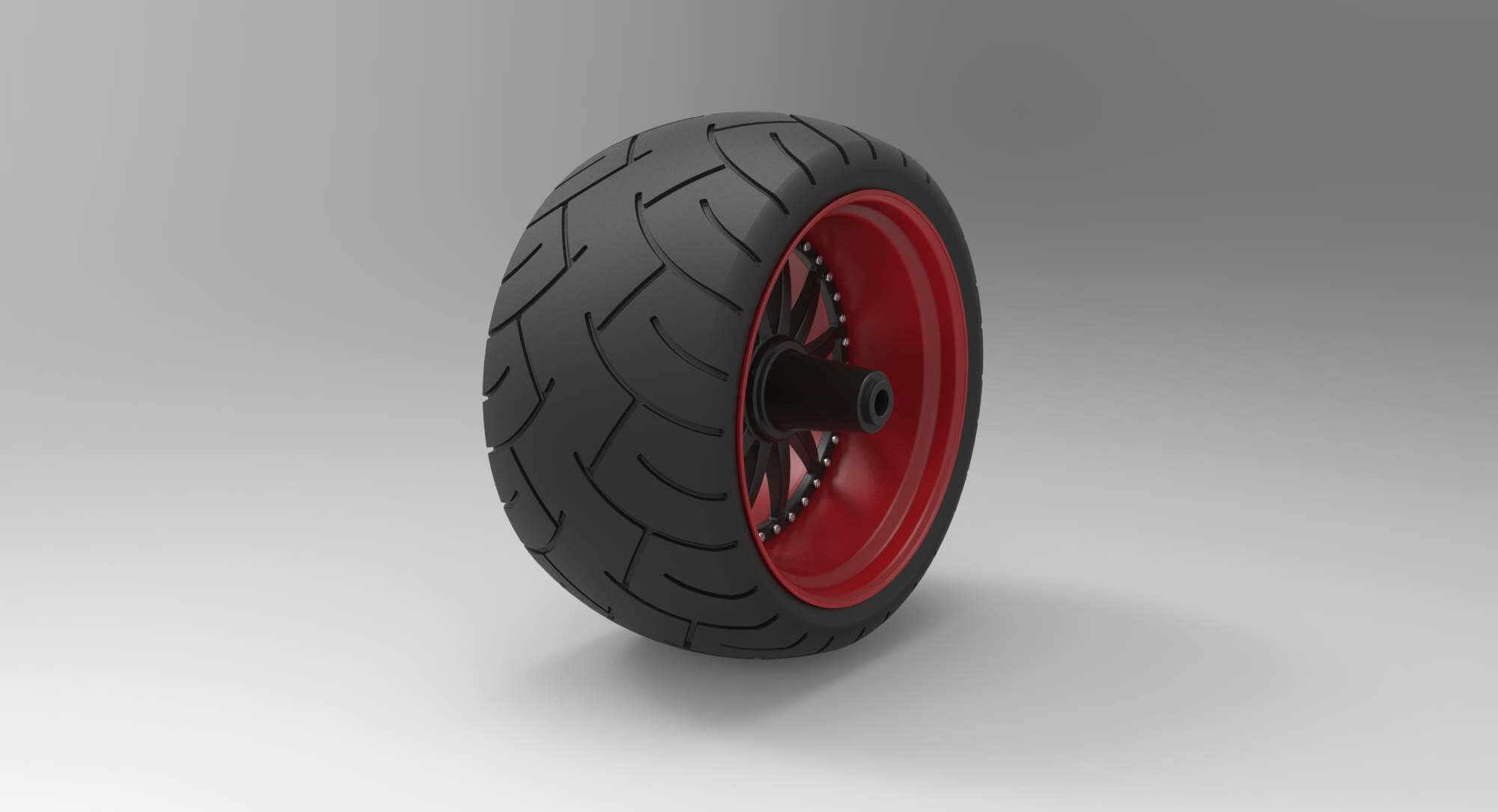Wide Rear Wheel from Chopper - 3D Model by TechItemsRock