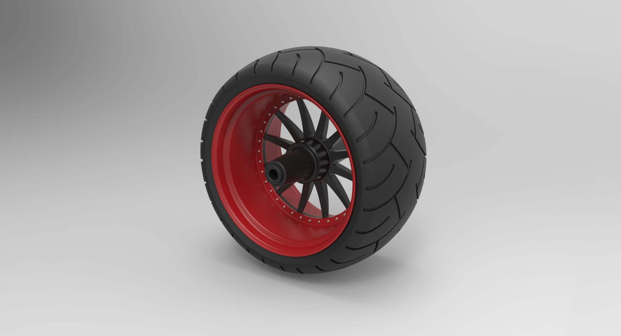 Wide Rear Wheel from Chopper - 3D Model by TechItemsRock