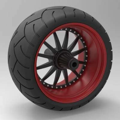 Wide Rear Wheel from Chopper - 3D Model by TechItemsRock