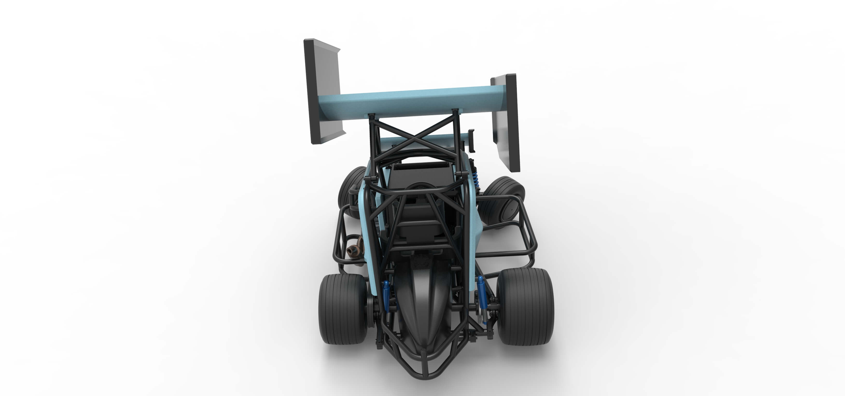 Winged 600 Micro Sprint Car While Turning 1:25 - 3D Model by TechItemsRock