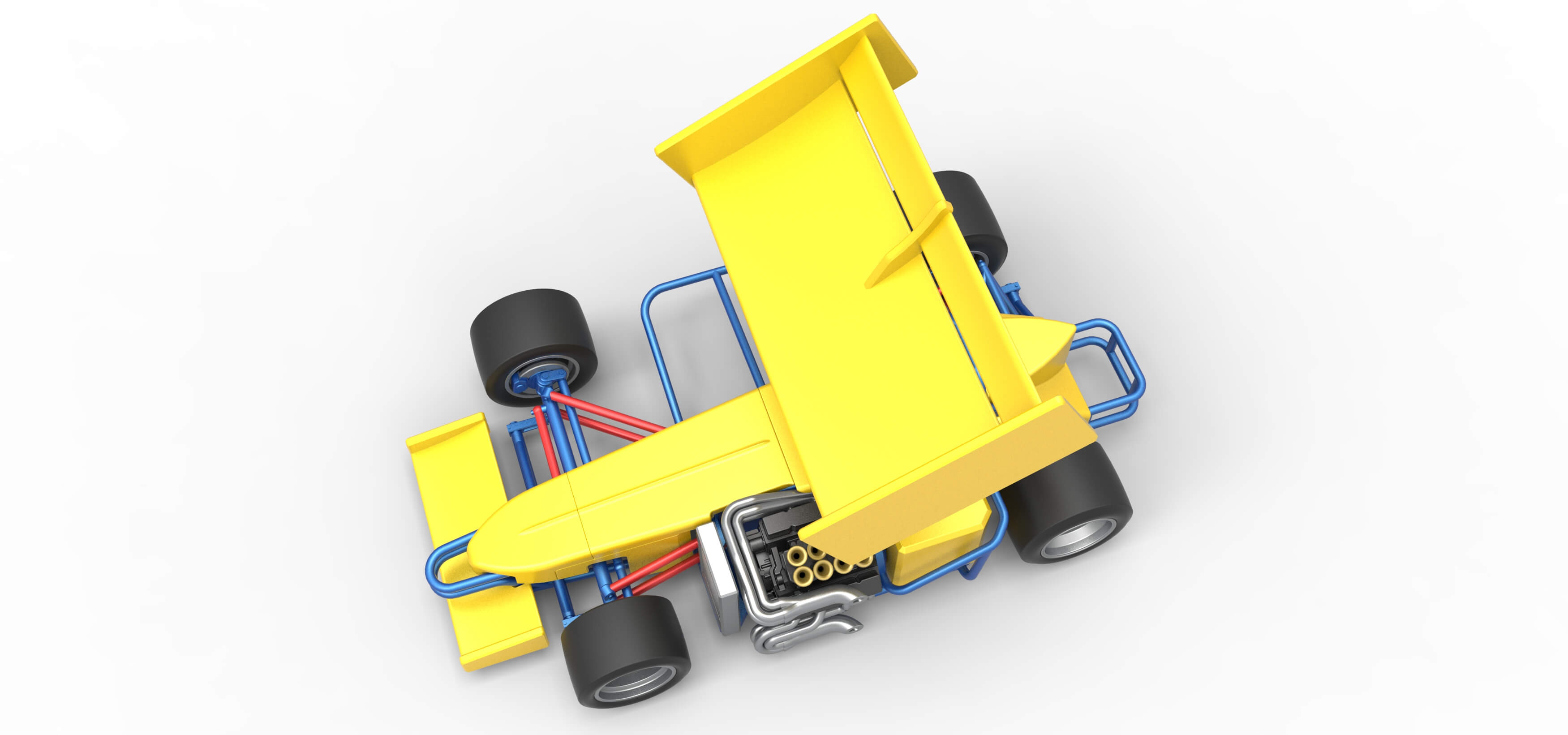 Winged Supermodified Race Car 1:25 - 3D Model by TechItemsRock