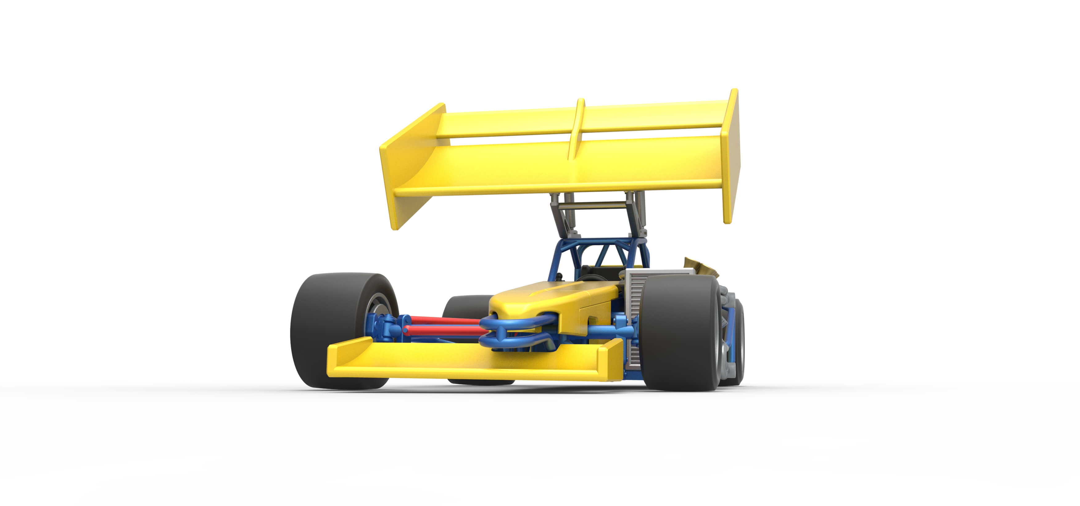 Winged Supermodified Race Car 1:25 - 3D Model by TechItemsRock