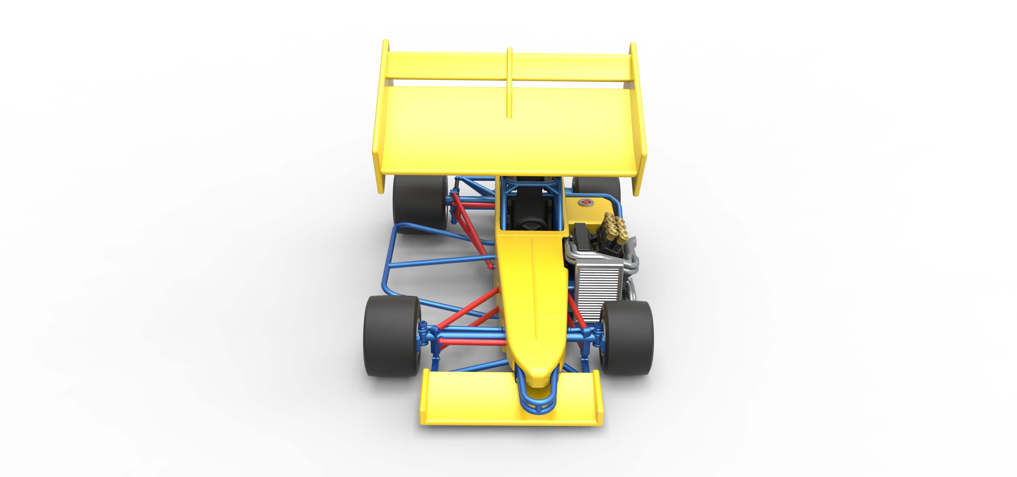 Winged Supermodified Race Car 1:25 - 3D Model by TechItemsRock