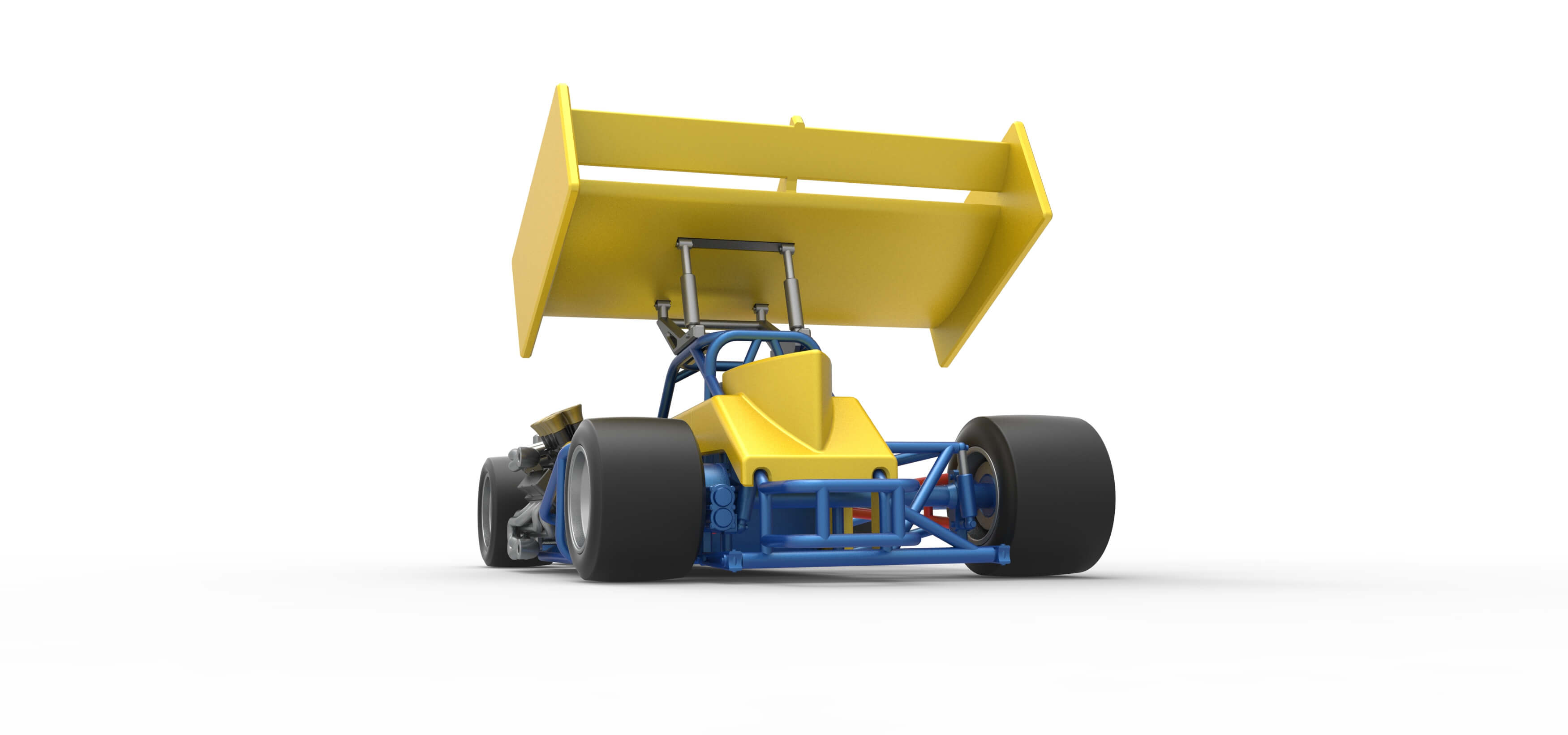 Winged Supermodified Race Car 1:25 - 3D Model by TechItemsRock