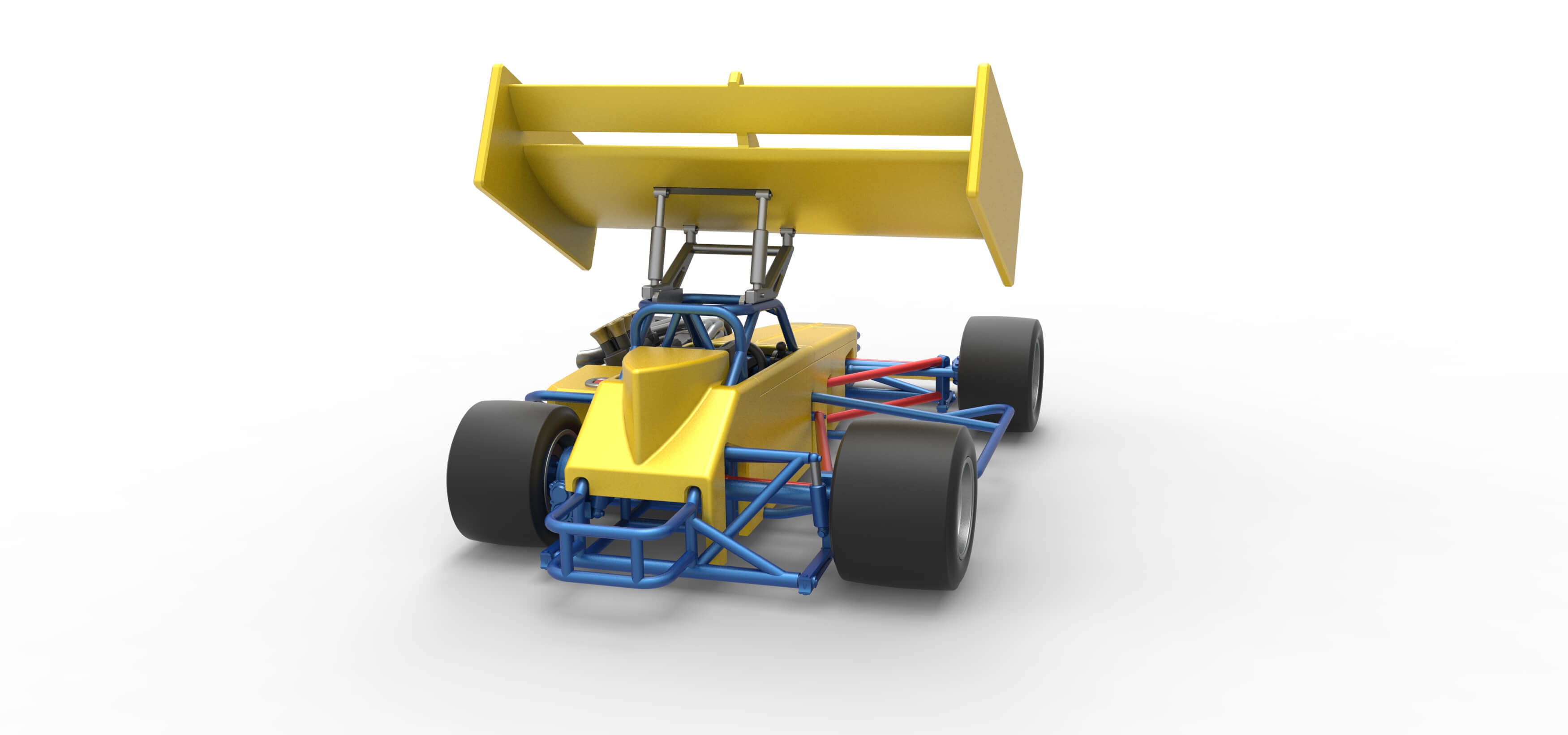 Winged Supermodified Race Car 1:25 - 3D Model by TechItemsRock