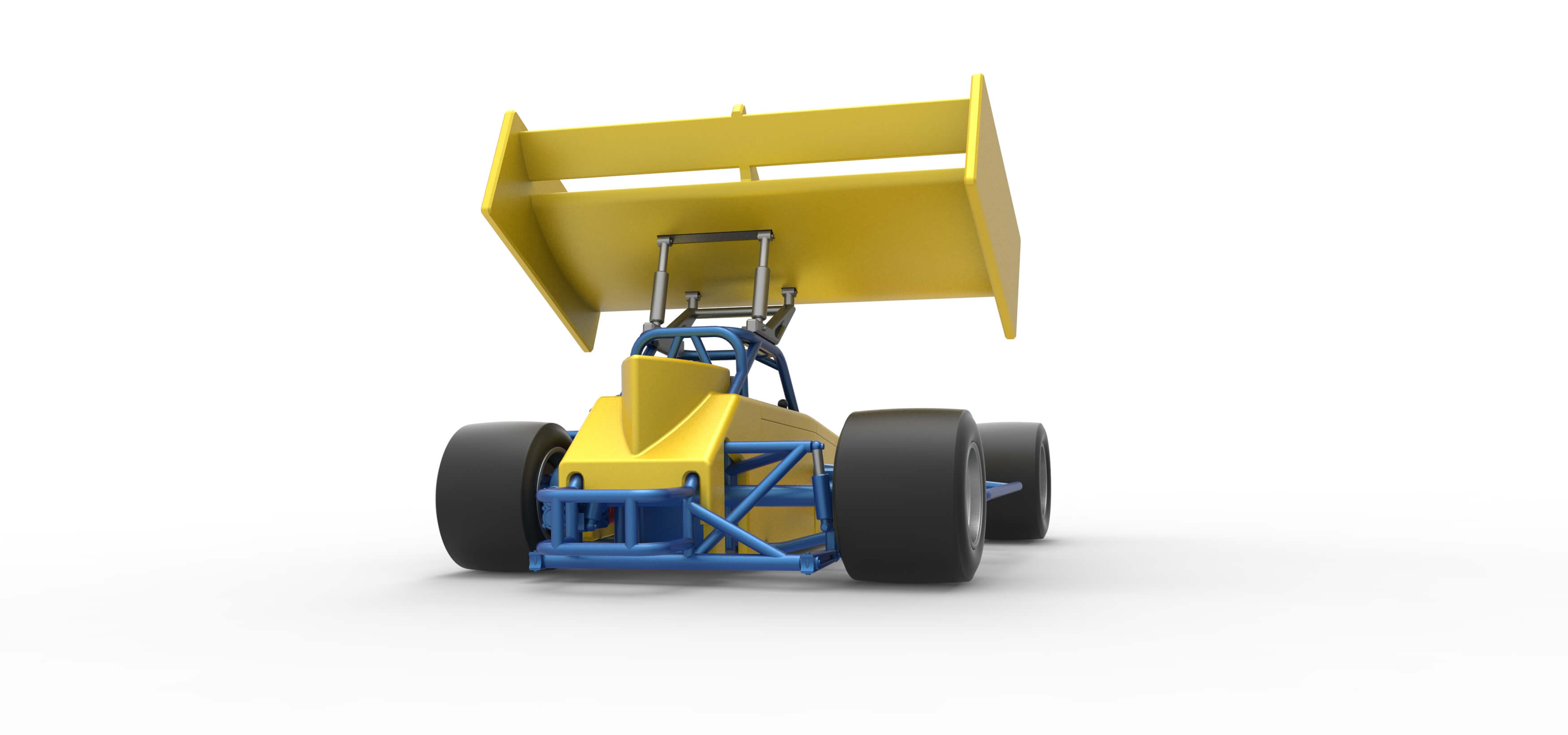 Winged Supermodified Race Car 1:25 - 3D Model by TechItemsRock