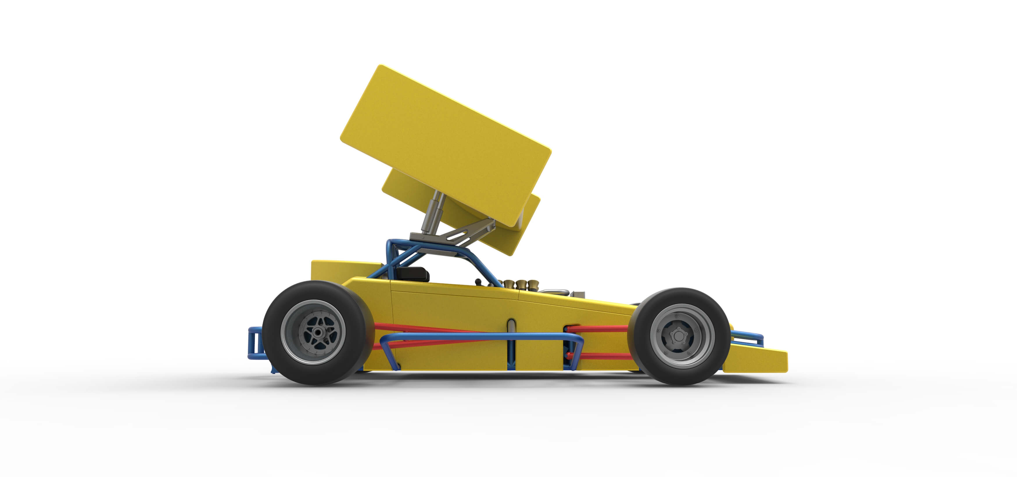 Winged Supermodified Race Car 1:25 - 3D Model by TechItemsRock