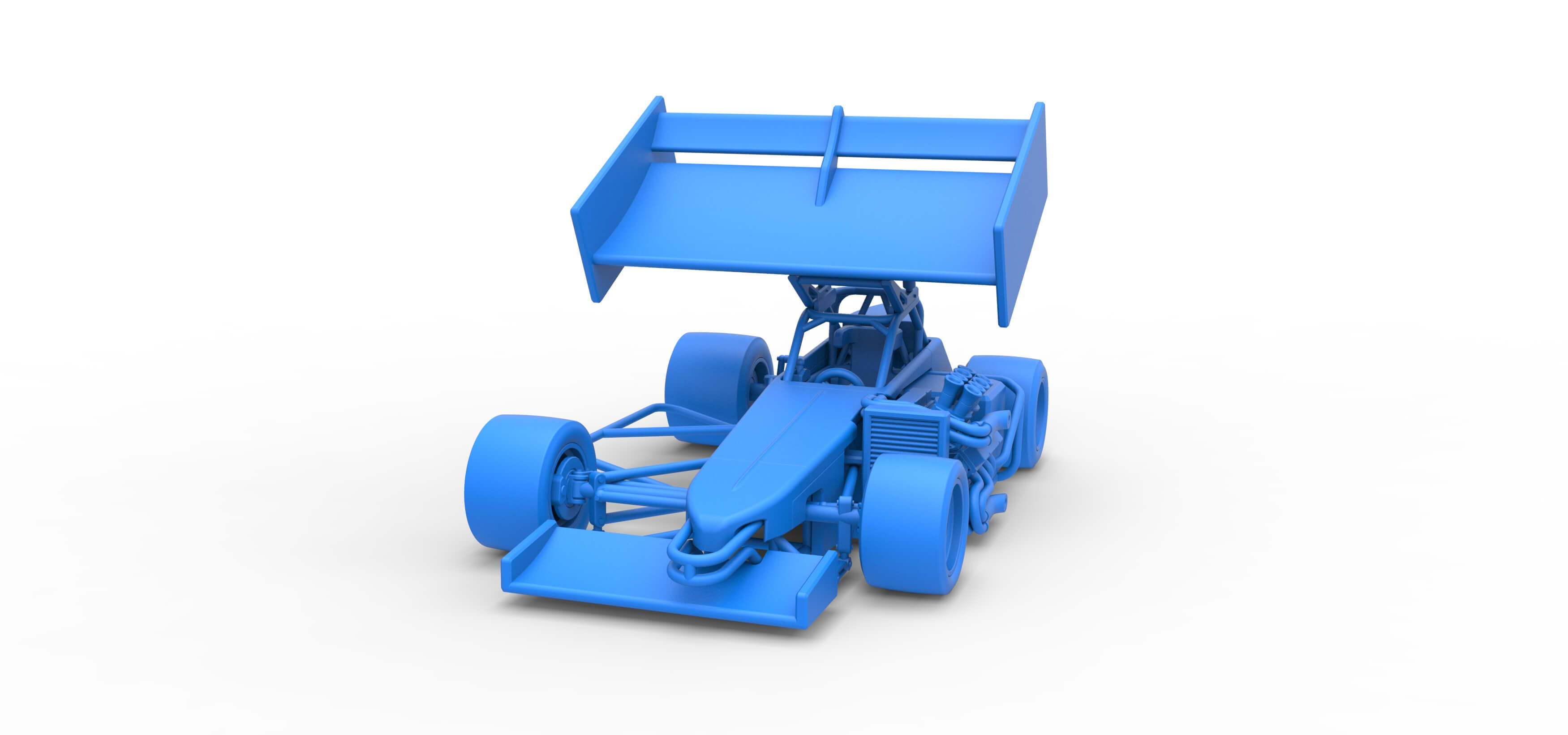 Winged Supermodified Race Car 1:25 - 3D Model by TechItemsRock