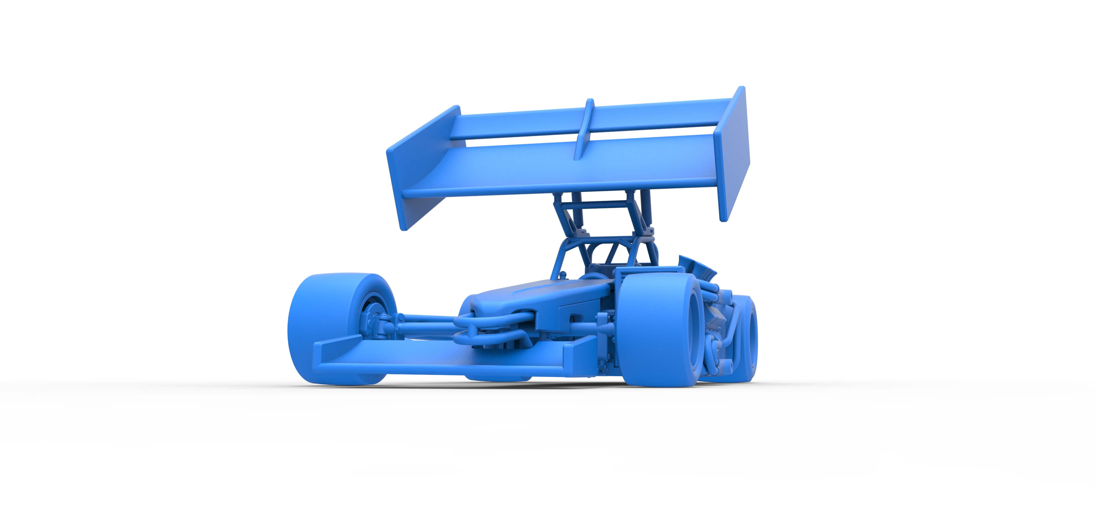 Winged Supermodified Race Car 1:25 - 3D Model by TechItemsRock