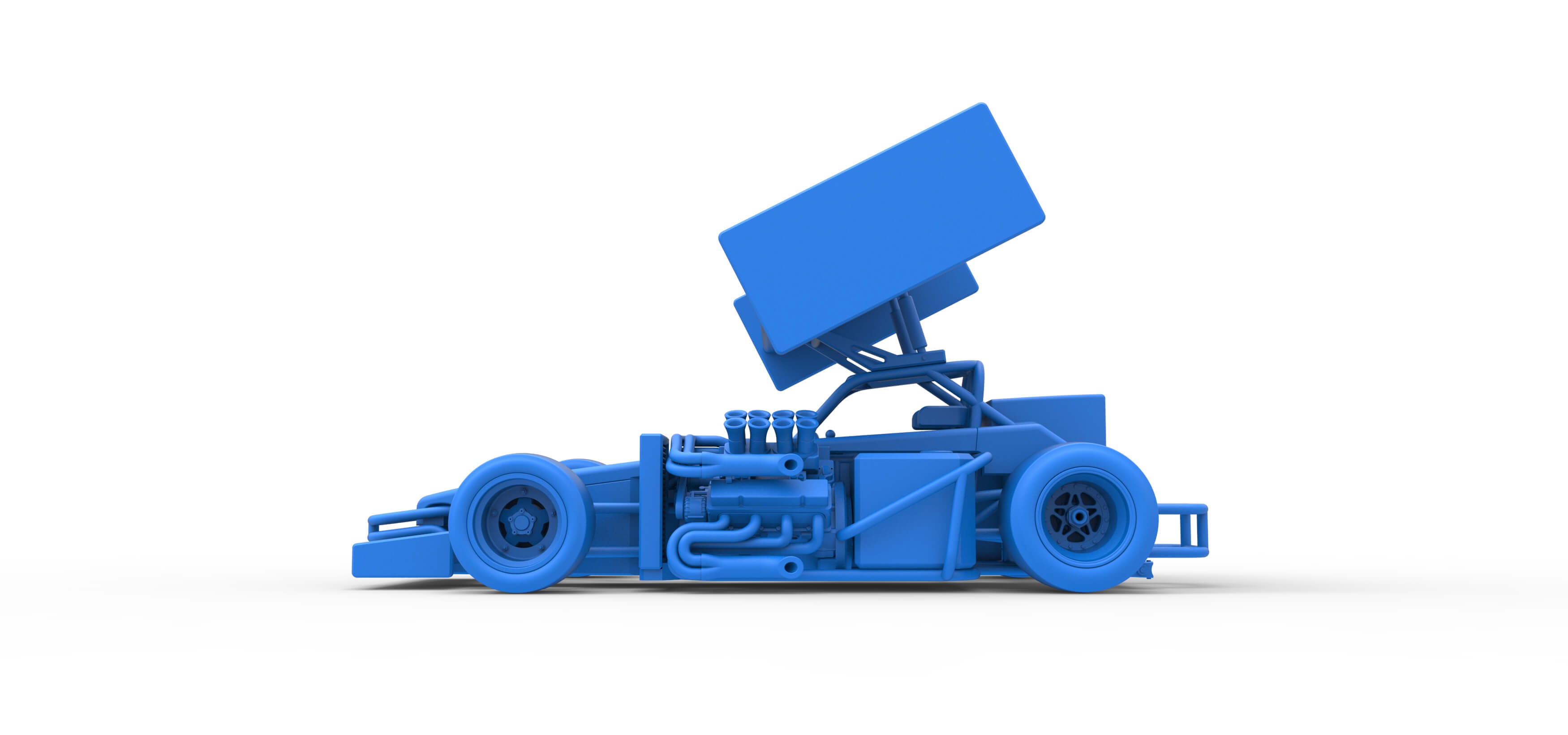 Winged Supermodified Race Car 1:25 - 3D Model by TechItemsRock