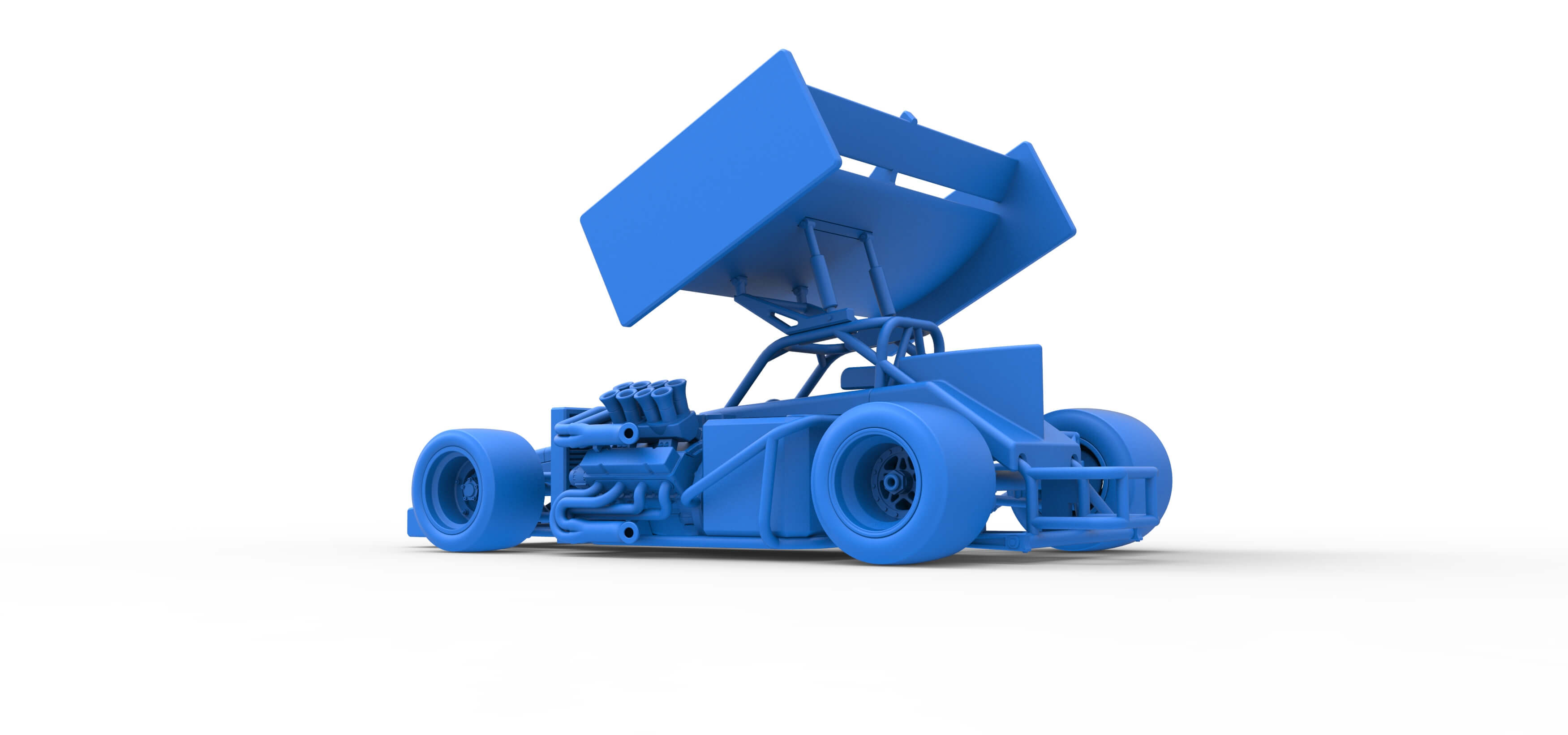 Winged Supermodified Race Car 1:25 - 3D Model by TechItemsRock