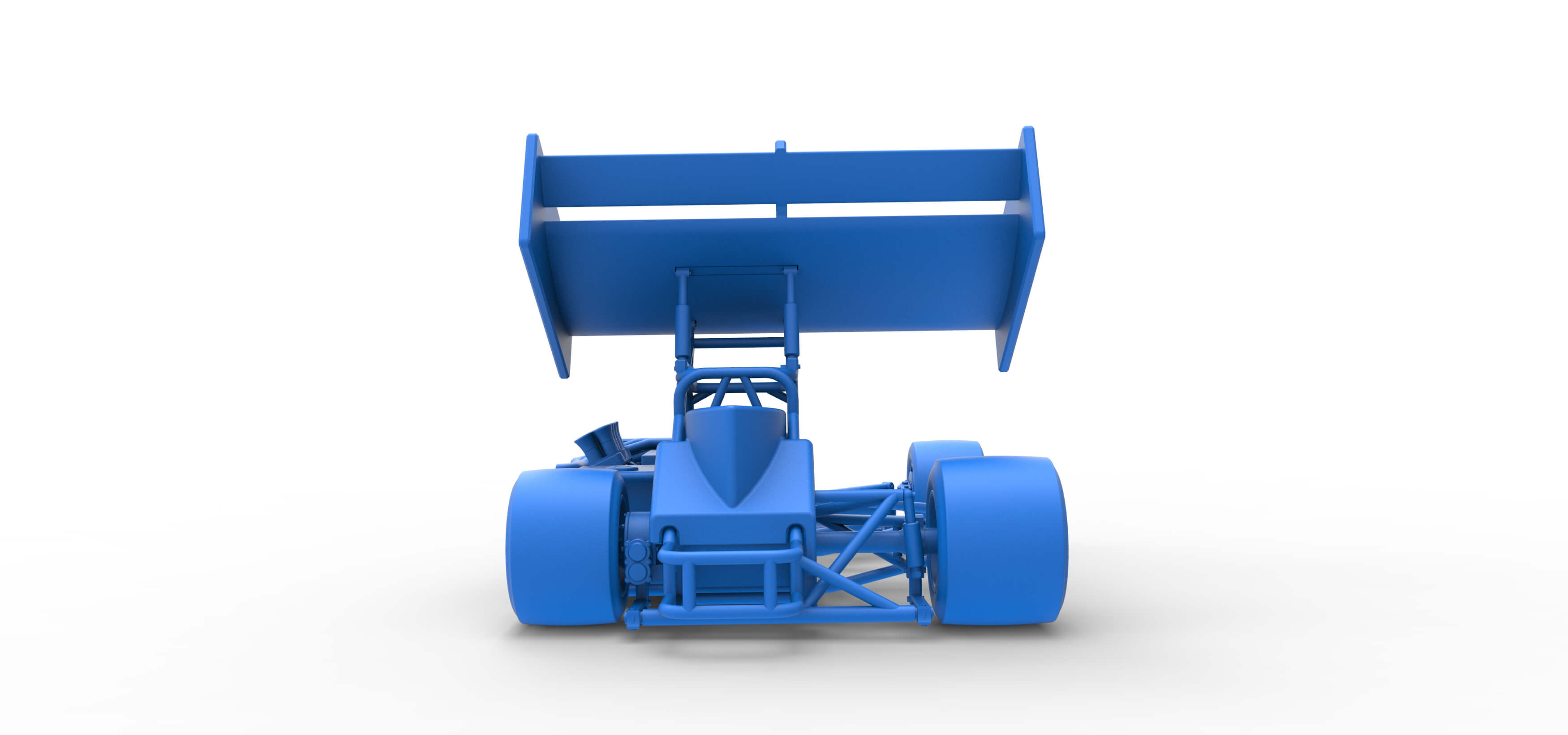 Winged Supermodified Race Car 1:25 - 3D Model by TechItemsRock