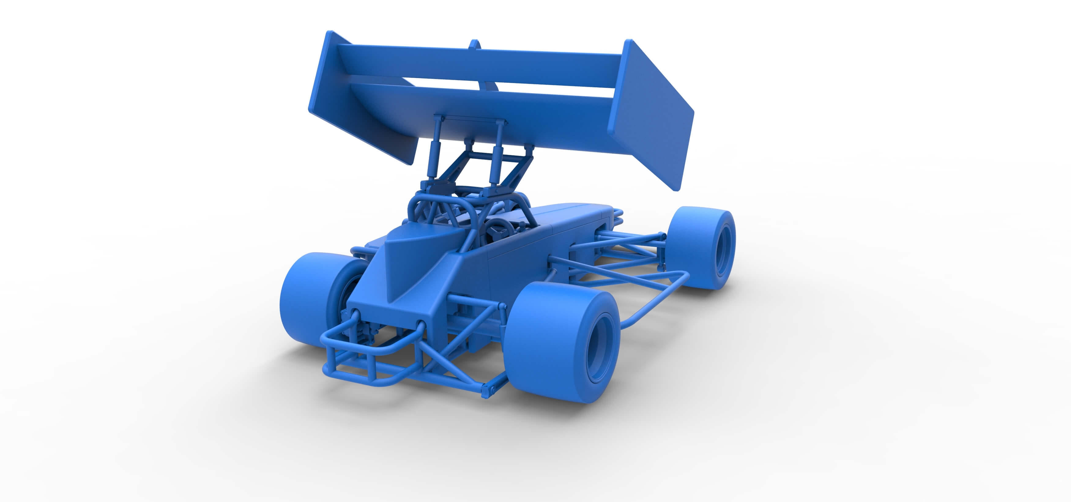 Winged Supermodified Race Car 1:25 - 3D Model by TechItemsRock