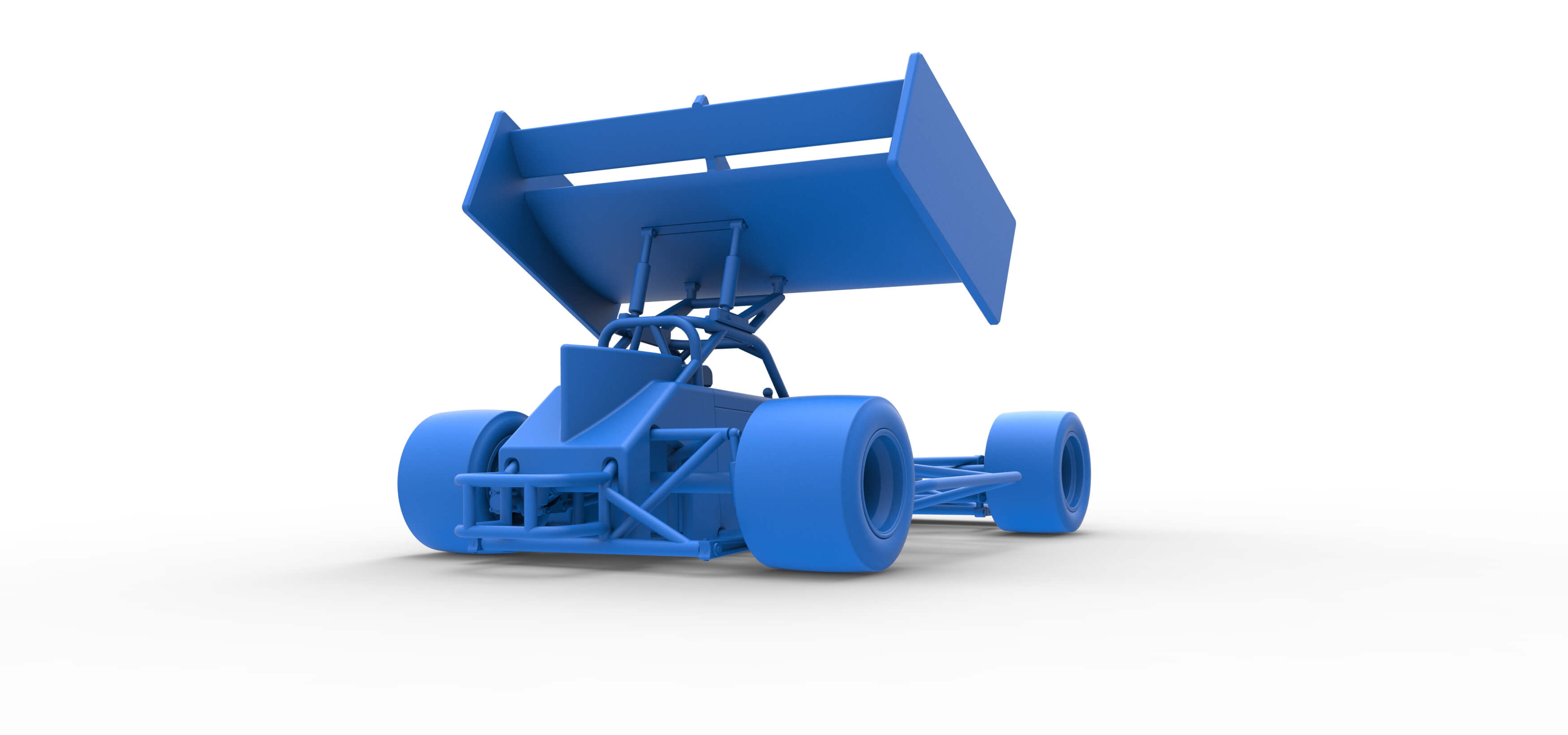 Winged Supermodified Race Car 1:25 - 3D Model by TechItemsRock