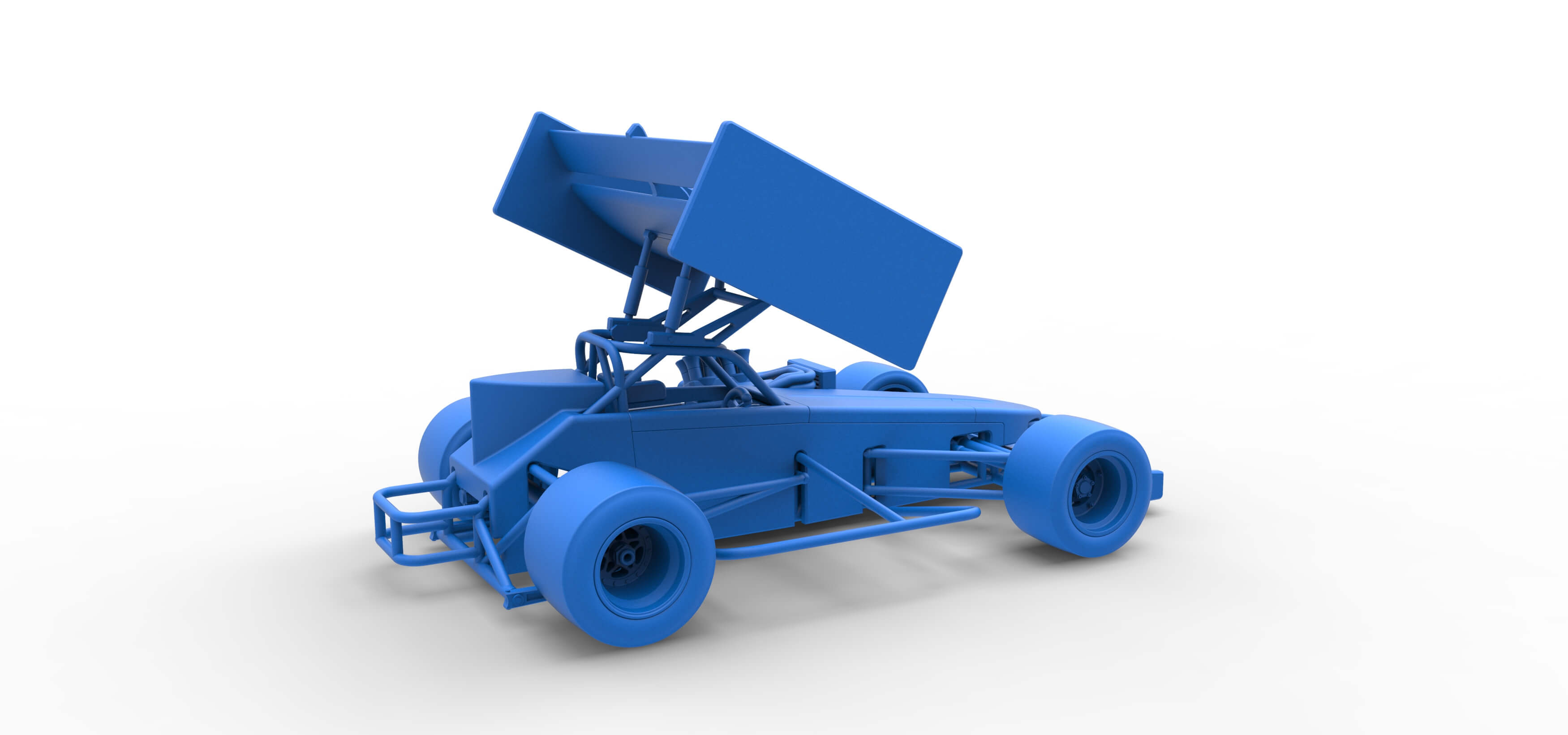 Winged Supermodified Race Car 1:25 - 3D Model by TechItemsRock