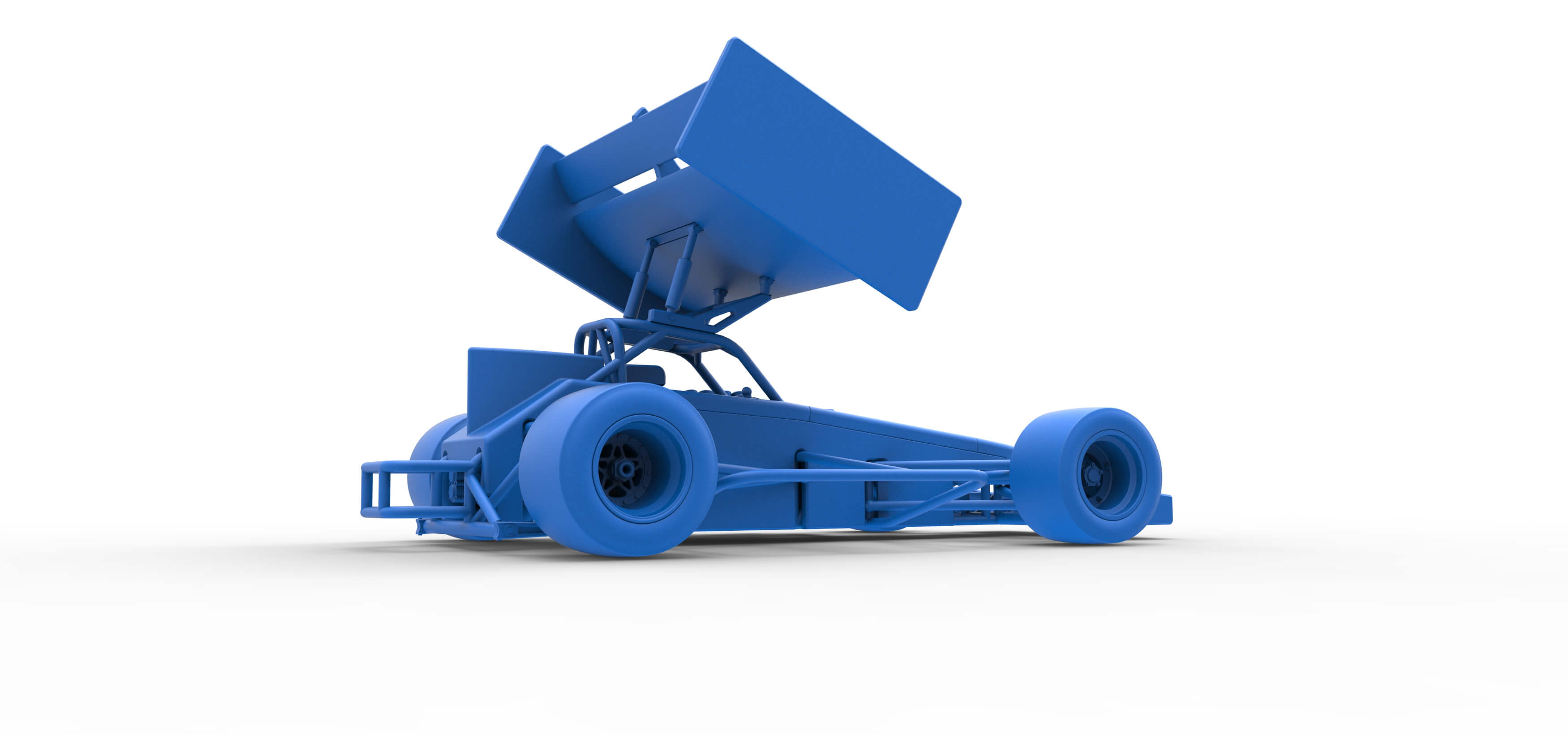 Winged Supermodified Race Car 1:25 - 3D Model by TechItemsRock