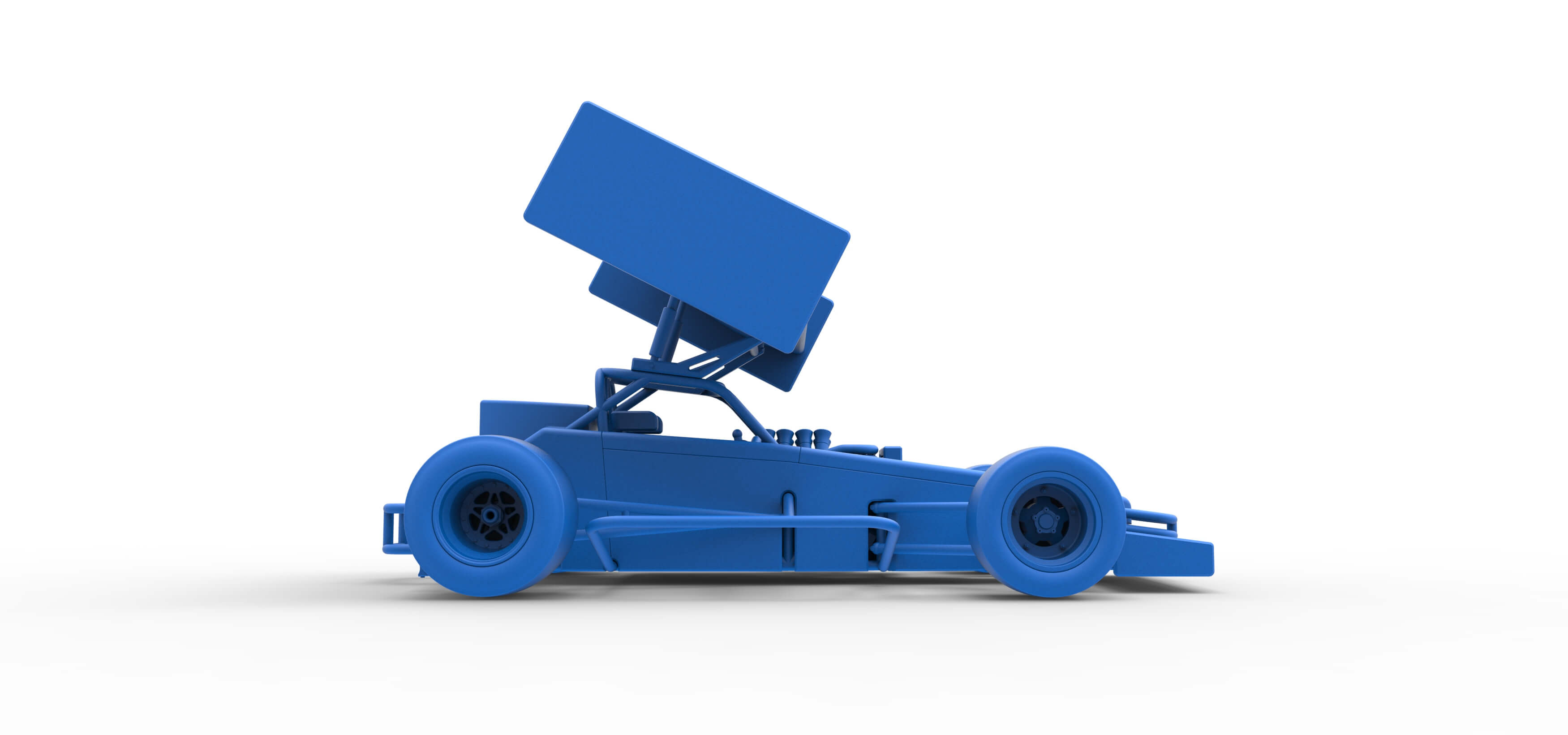 Winged Supermodified Race Car 1:25 - 3D Model by TechItemsRock