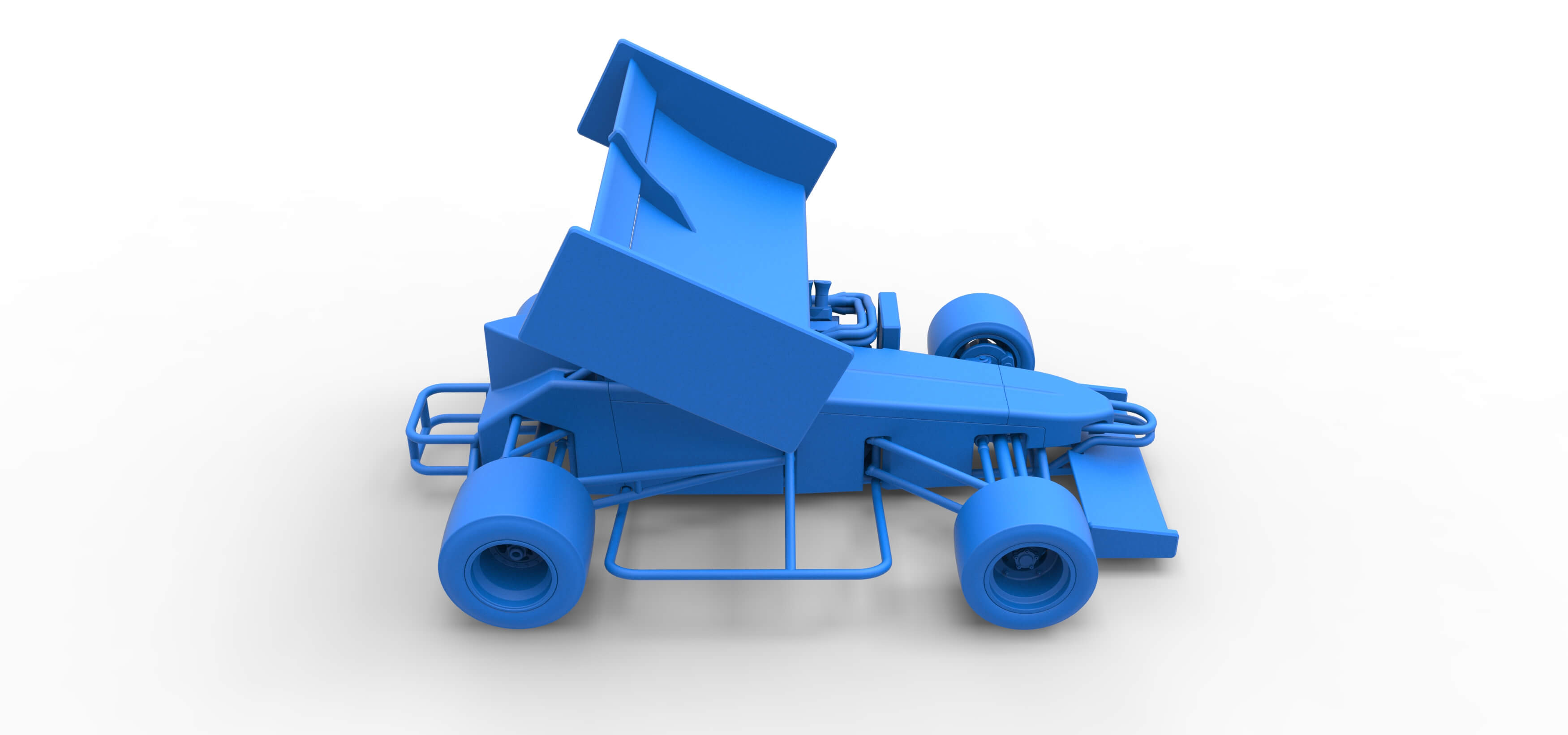 Winged Supermodified Race Car 1:25 - 3D Model by TechItemsRock