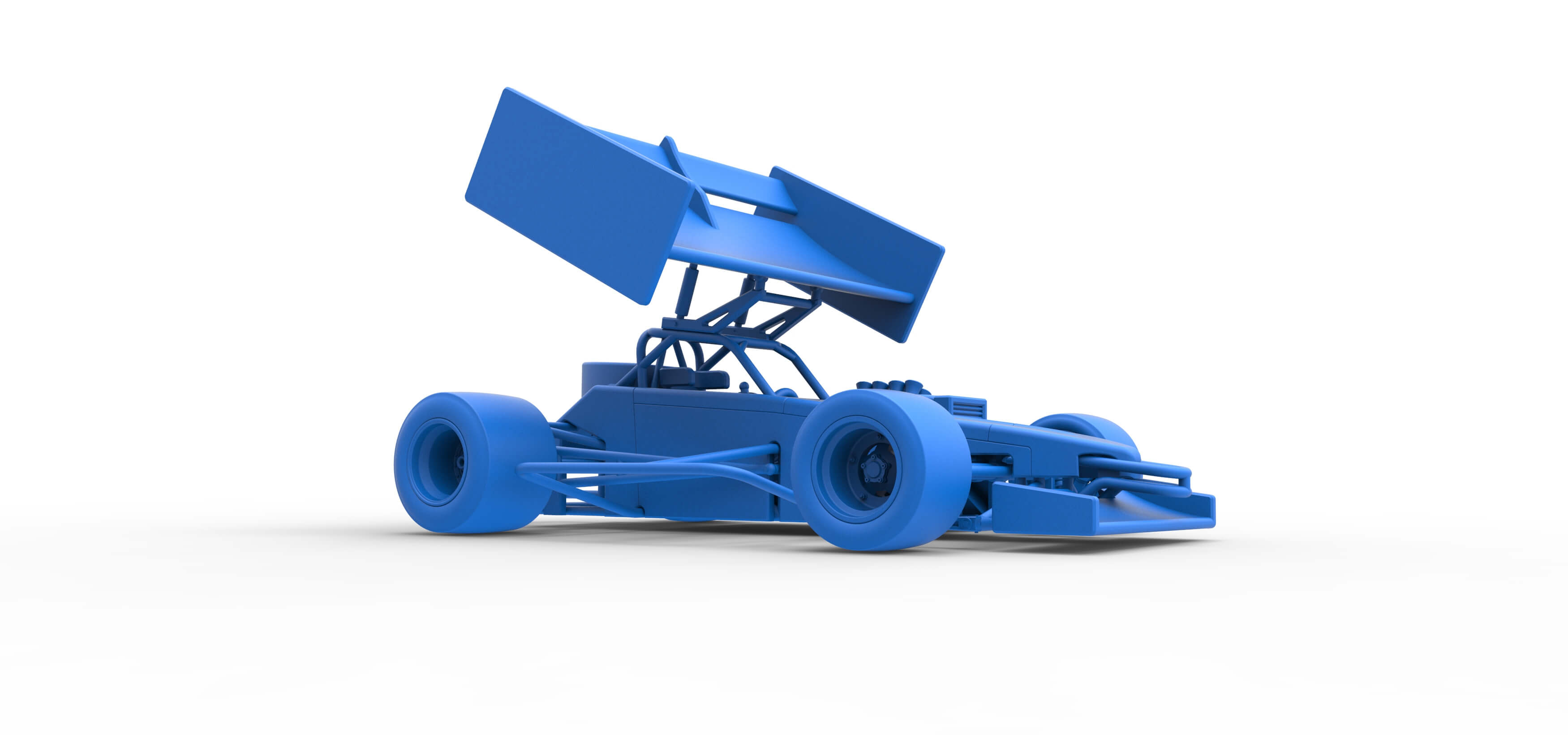 Winged Supermodified Race Car 1:25 - 3D Model by TechItemsRock