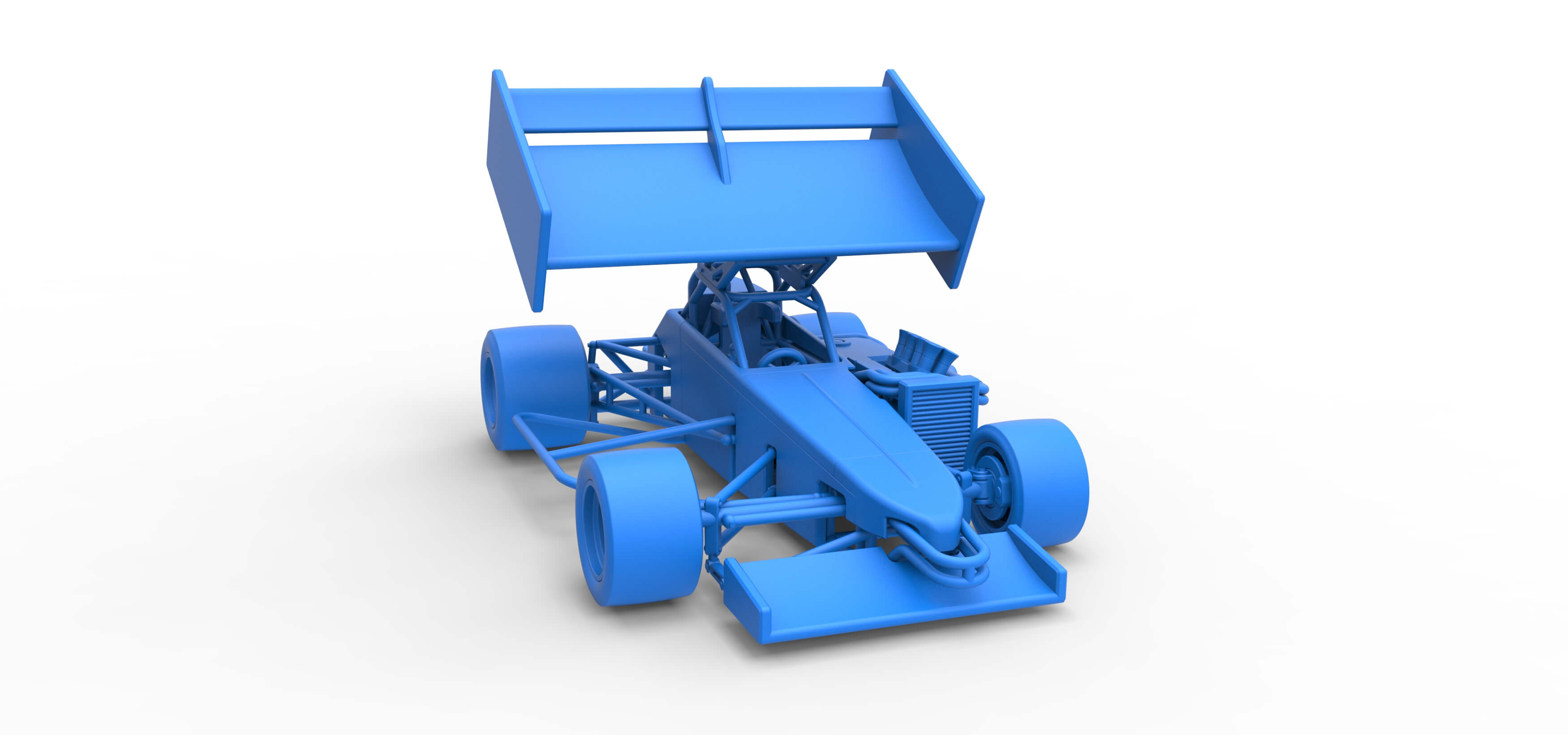 Winged Supermodified Race Car 1:25 - 3D Model by TechItemsRock