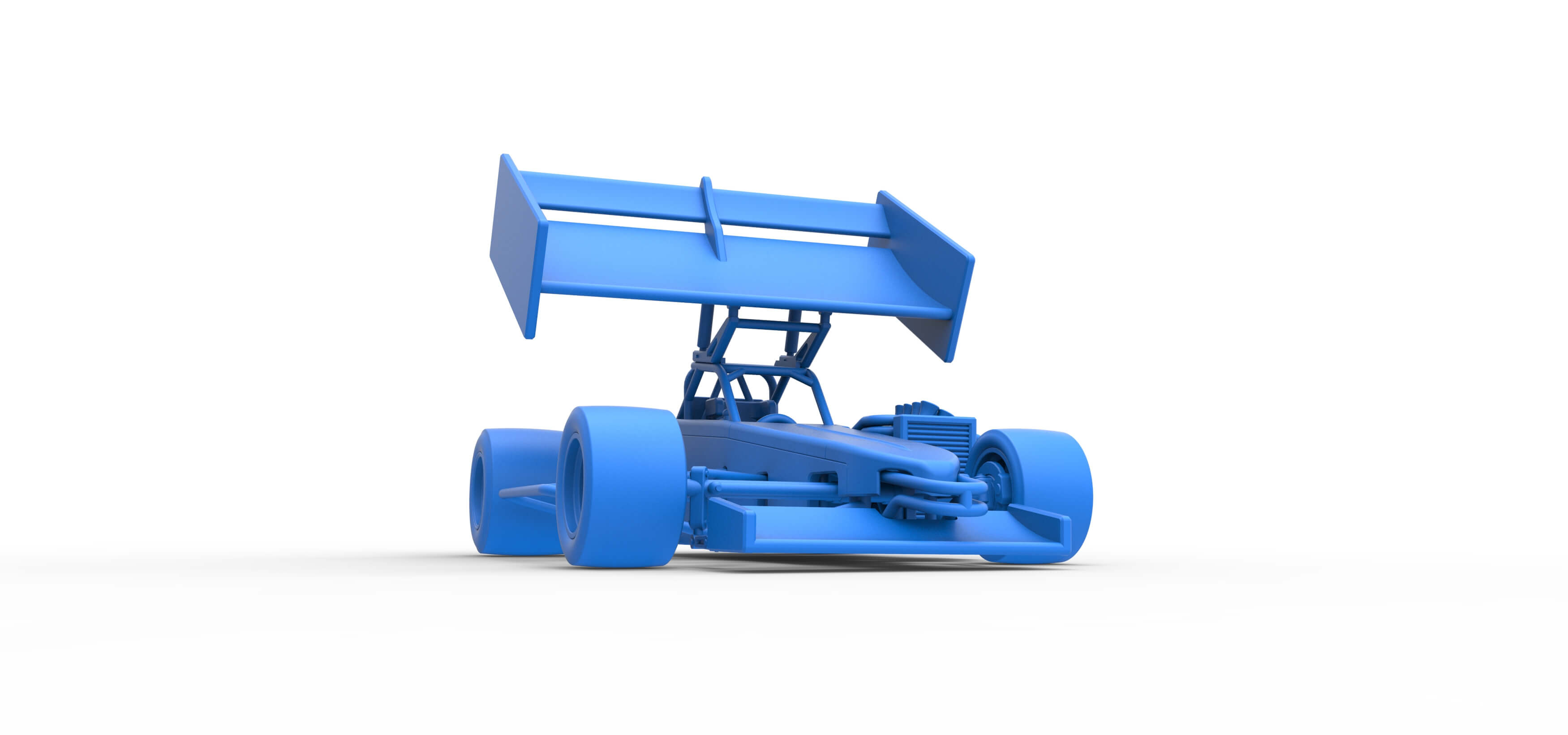 Winged Supermodified Race Car 1:25 - 3D Model by TechItemsRock