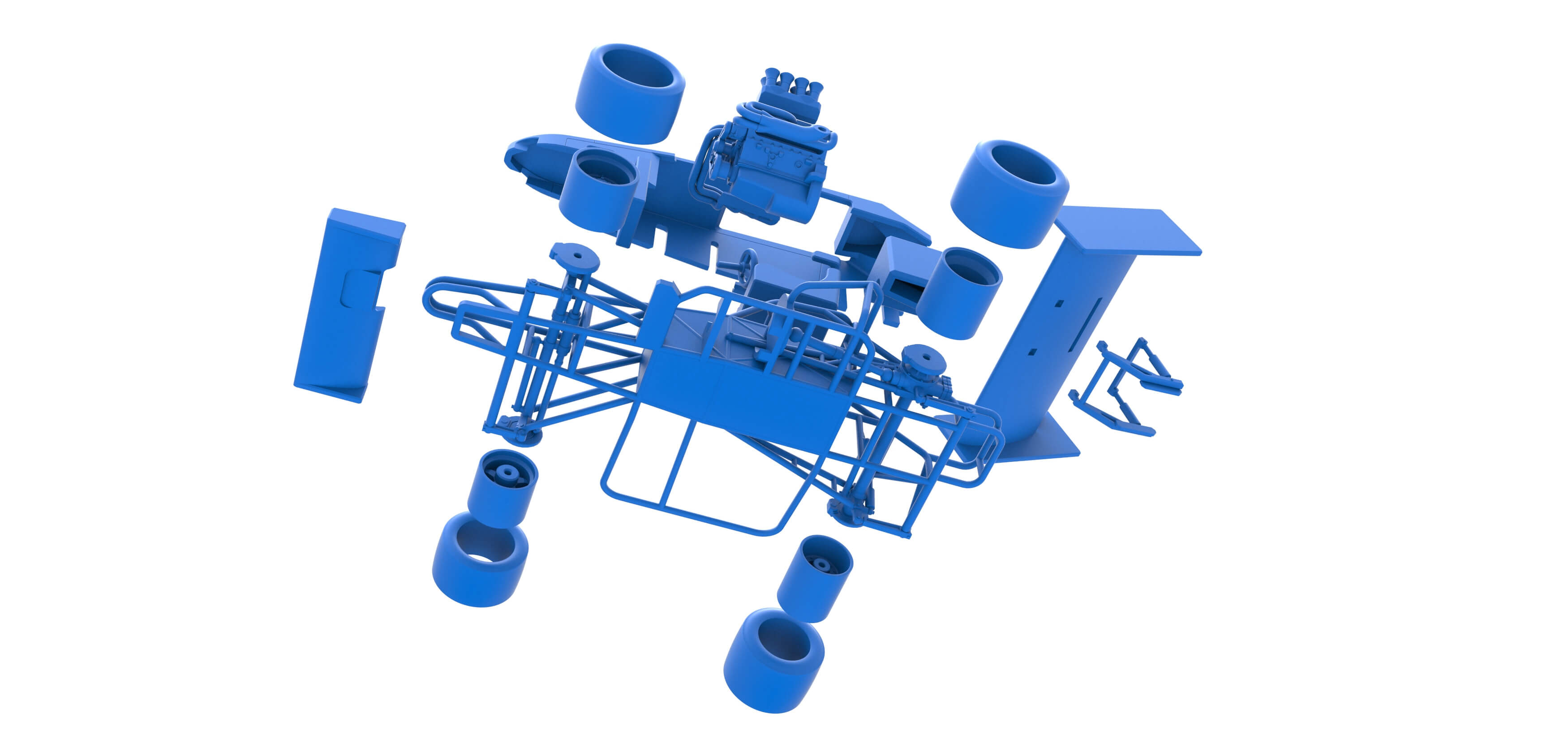Winged Supermodified Race Car 1:25 - 3D Model by TechItemsRock