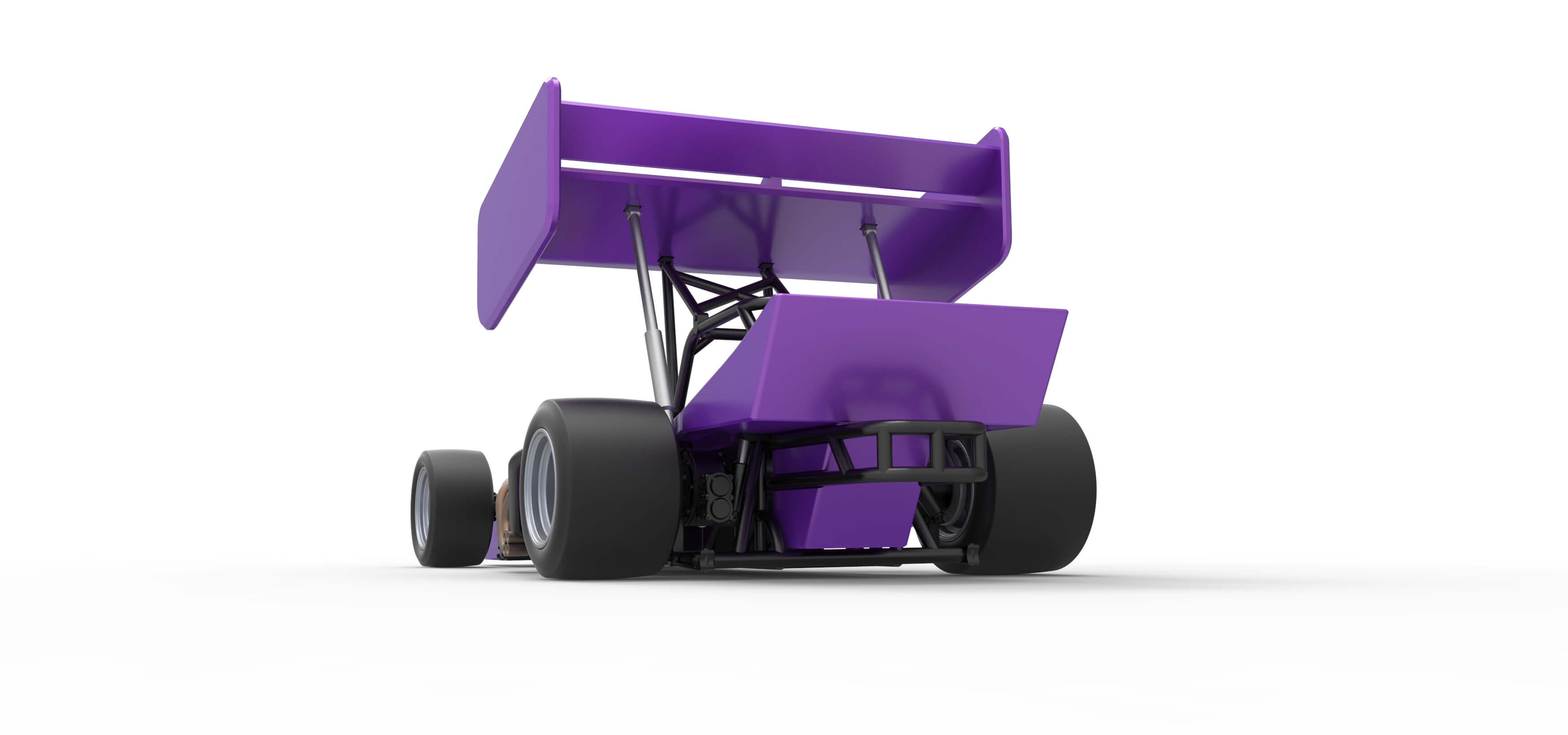Winged Supermodified Race Car 1:25 - 3D Model by TechItemsRock