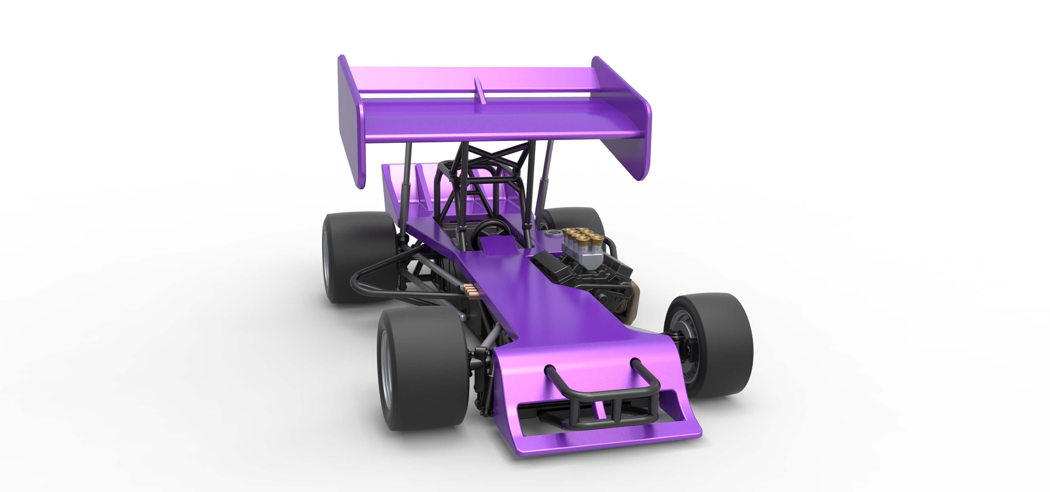 Winged Supermodified Race Car 1:25 - 3D Model by TechItemsRock
