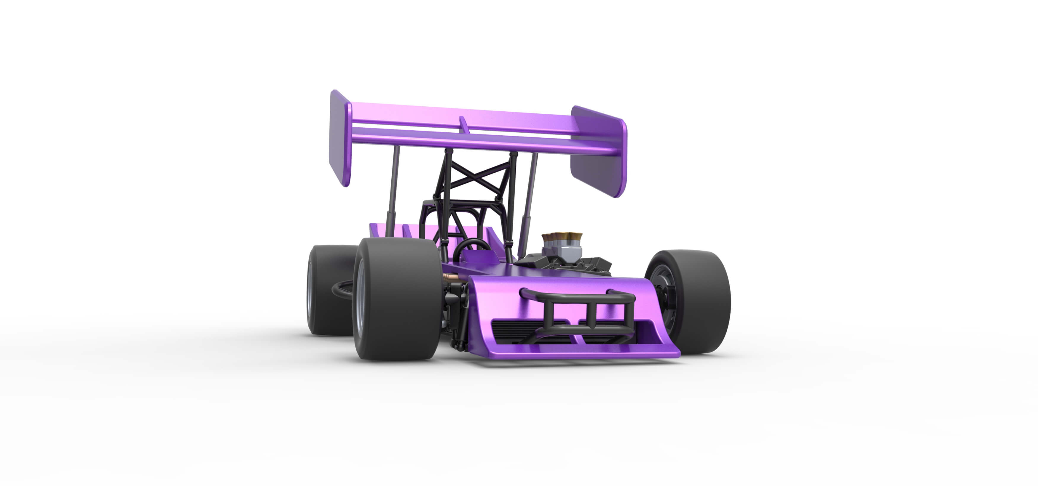 Winged Supermodified Race Car 1:25 - 3D Model by TechItemsRock