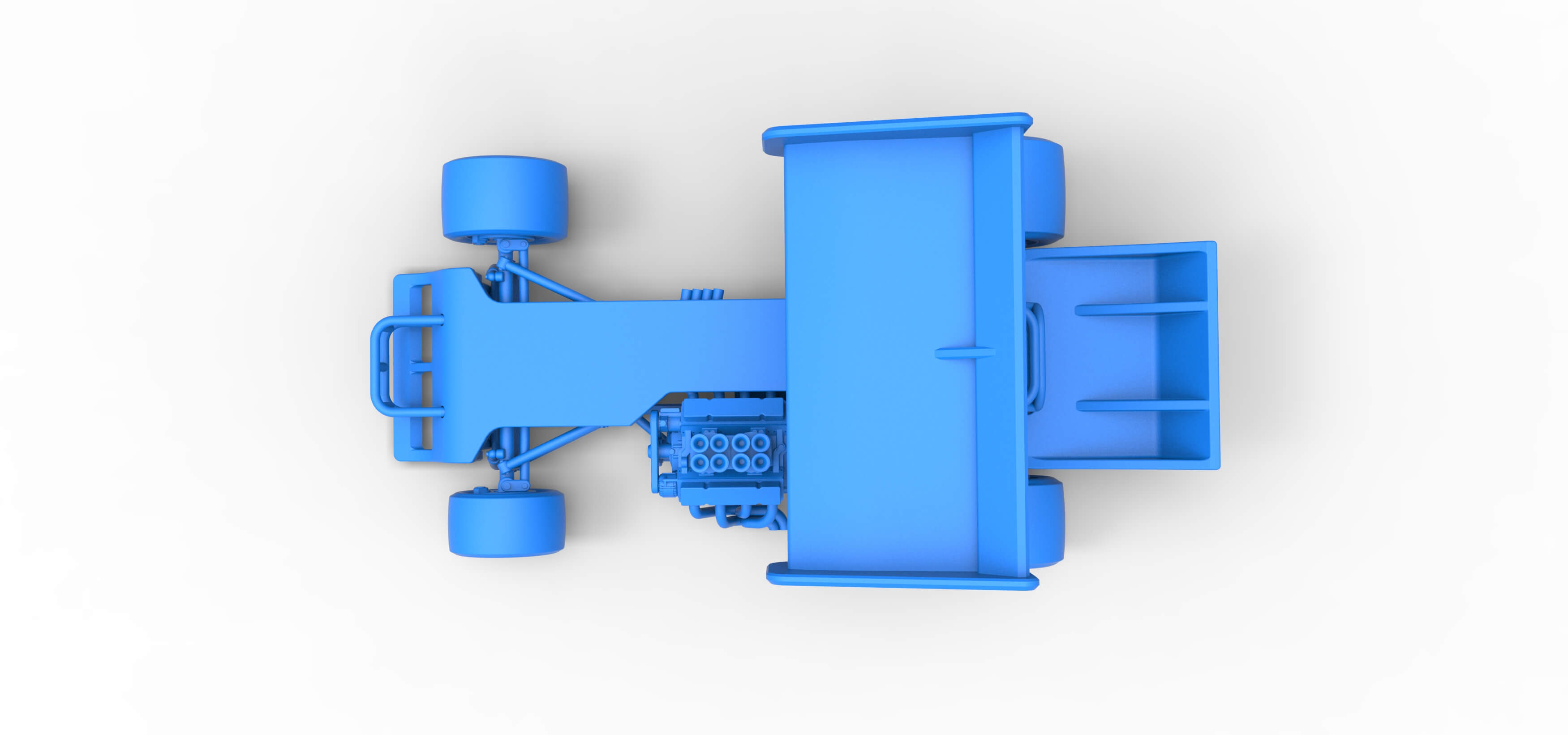 Winged Supermodified Race Car 1:25 - 3D Model by TechItemsRock