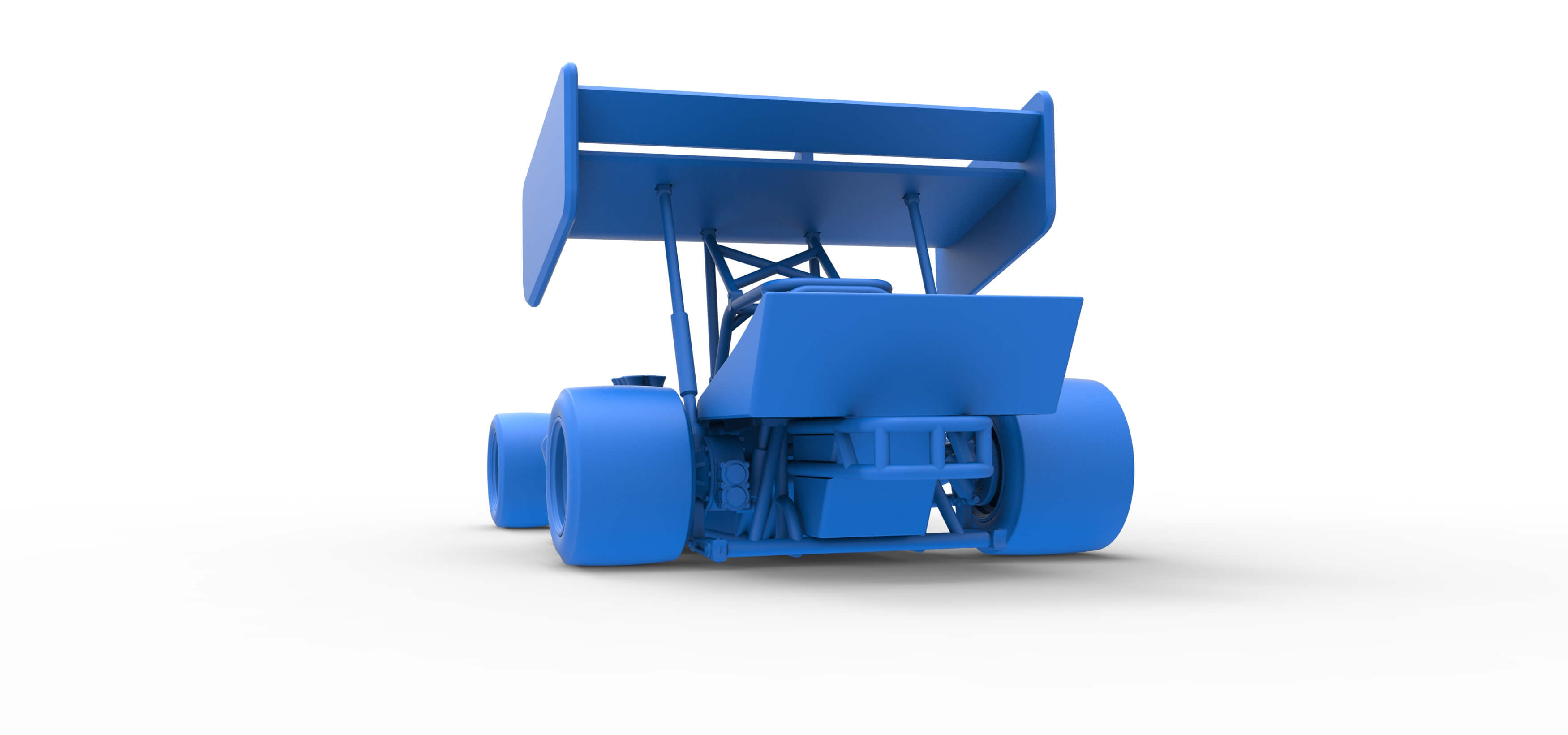 Winged Supermodified Race Car 1:25 - 3D Model by TechItemsRock